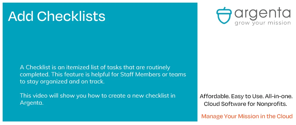Add Checklist.mp4 on Vimeo