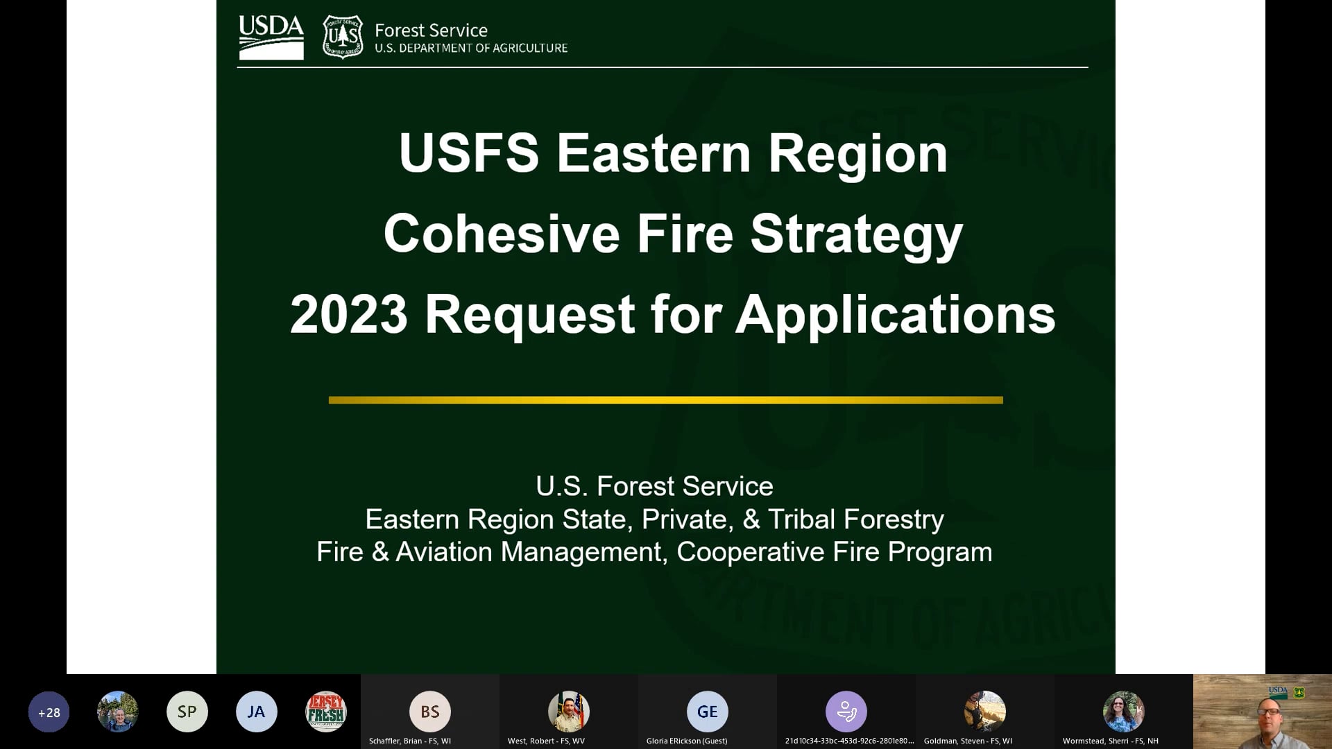 2023 Cohesive Wildland Fire Management Strategy RFA Webinar 1 on Vimeo