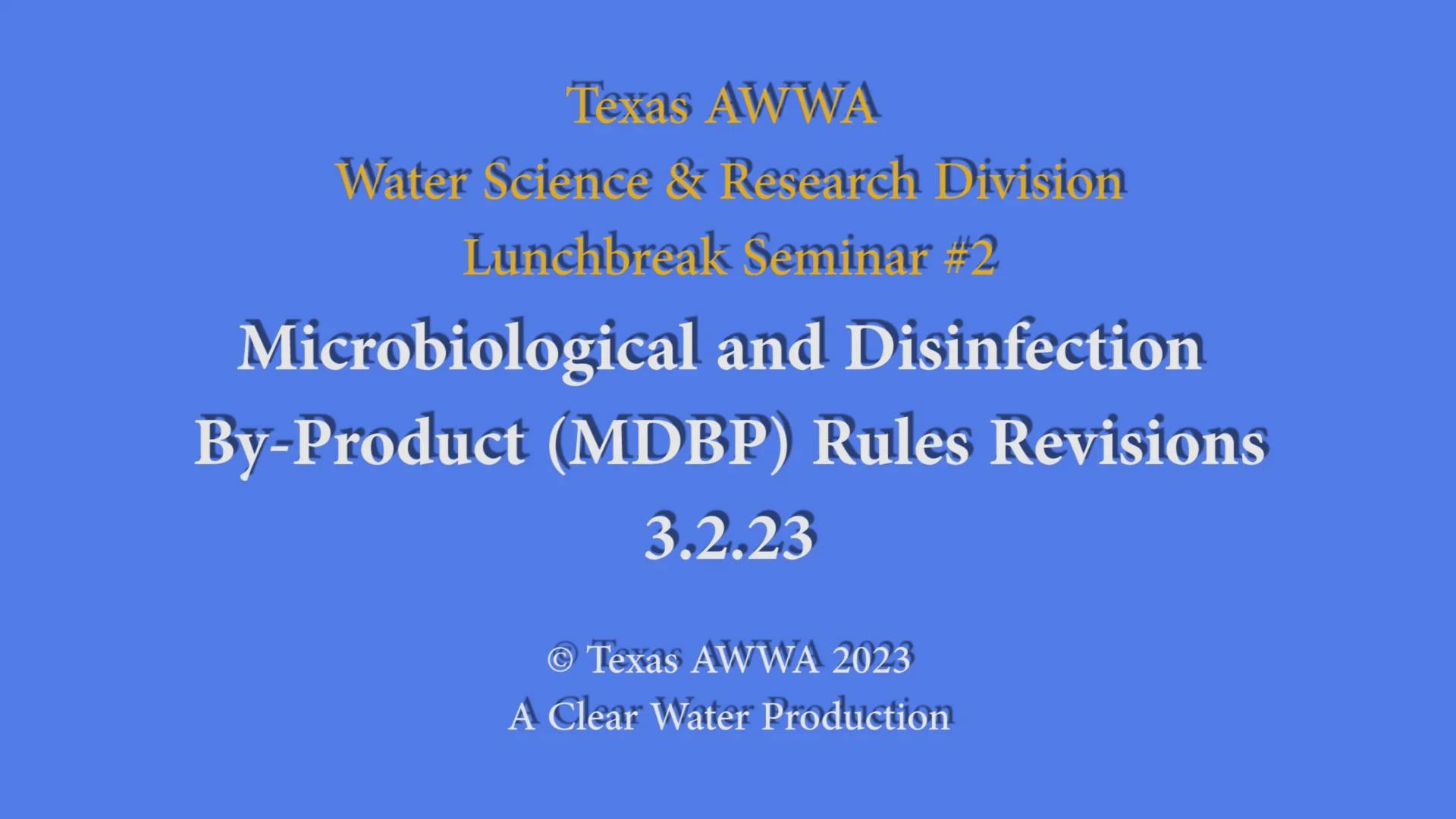 Water Science and Research Division - WATER SCIENCE DIVISON 3.2.23 on Vimeo