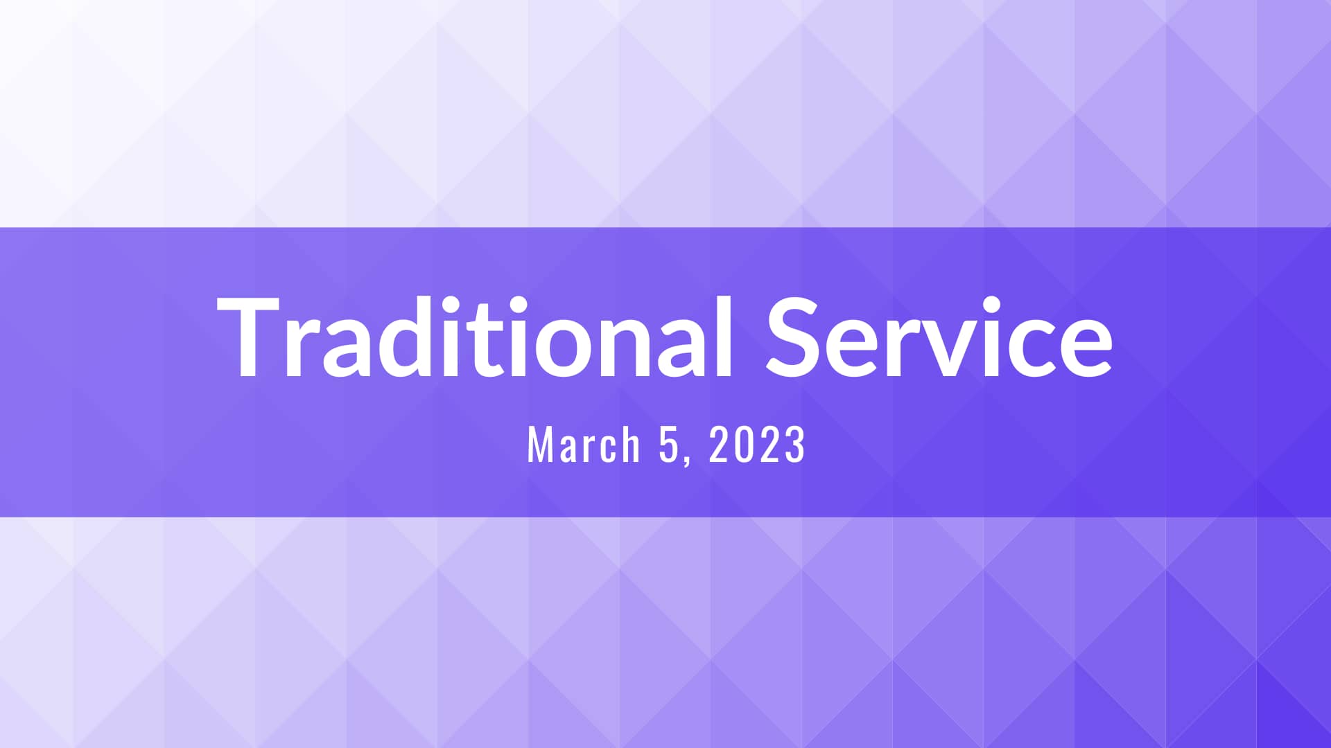 March 5, 2023 -Traditional on Vimeo