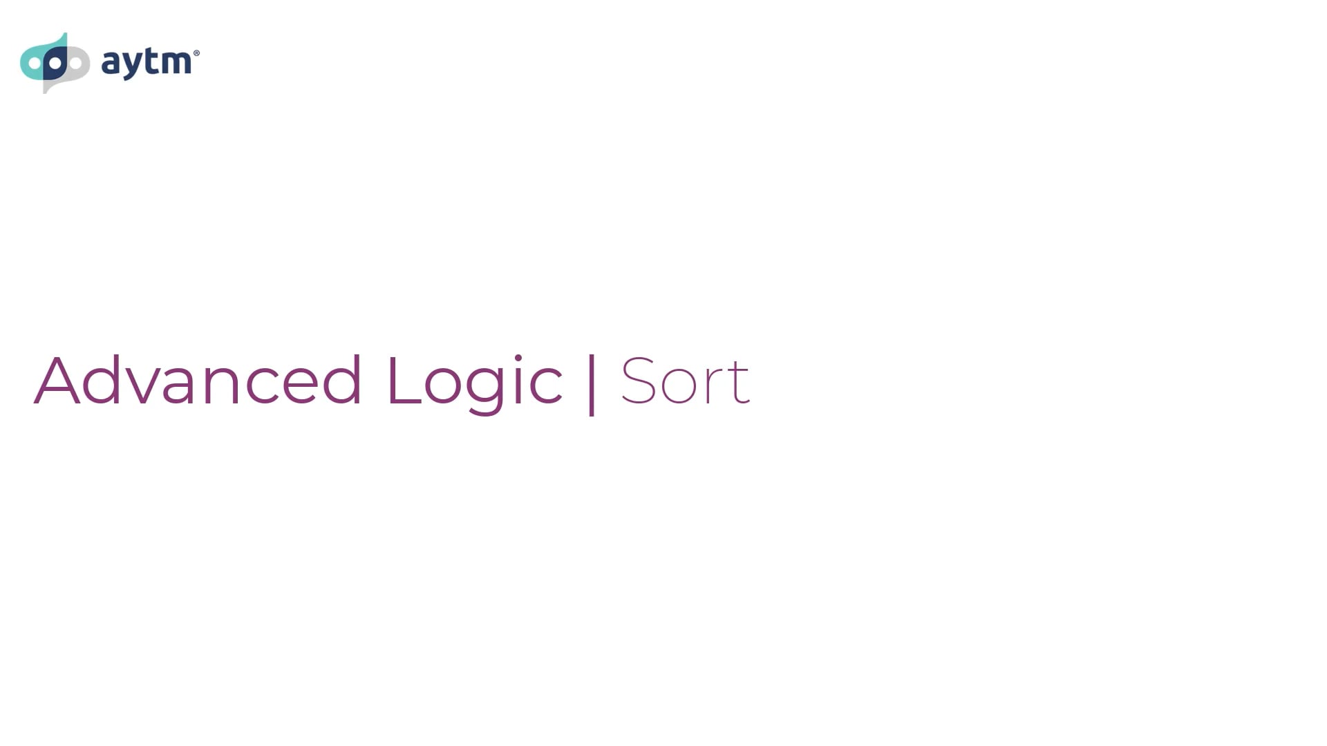 Session 3B | Sort Logic on Vimeo