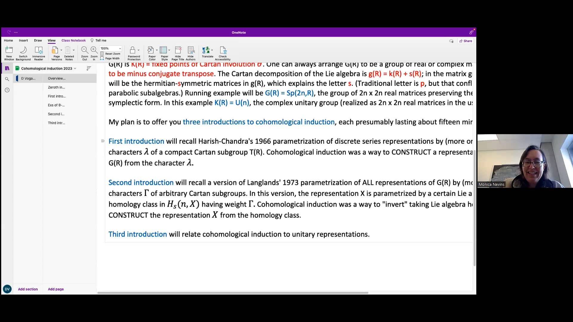 Cohomological induction and unitary representations, 2/3 on Vimeo