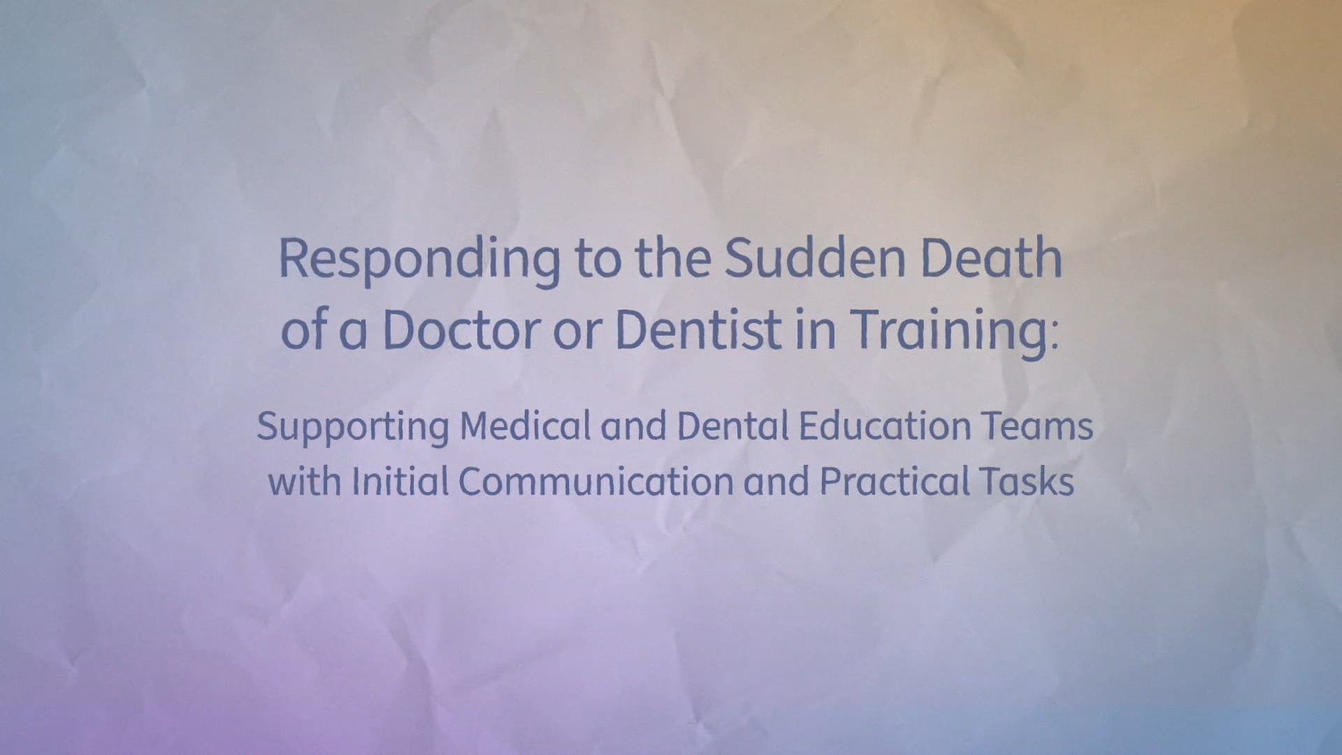 SDDDiT - Supporting Medical and Dental Education Teams with Initial Communication and Practical ...
