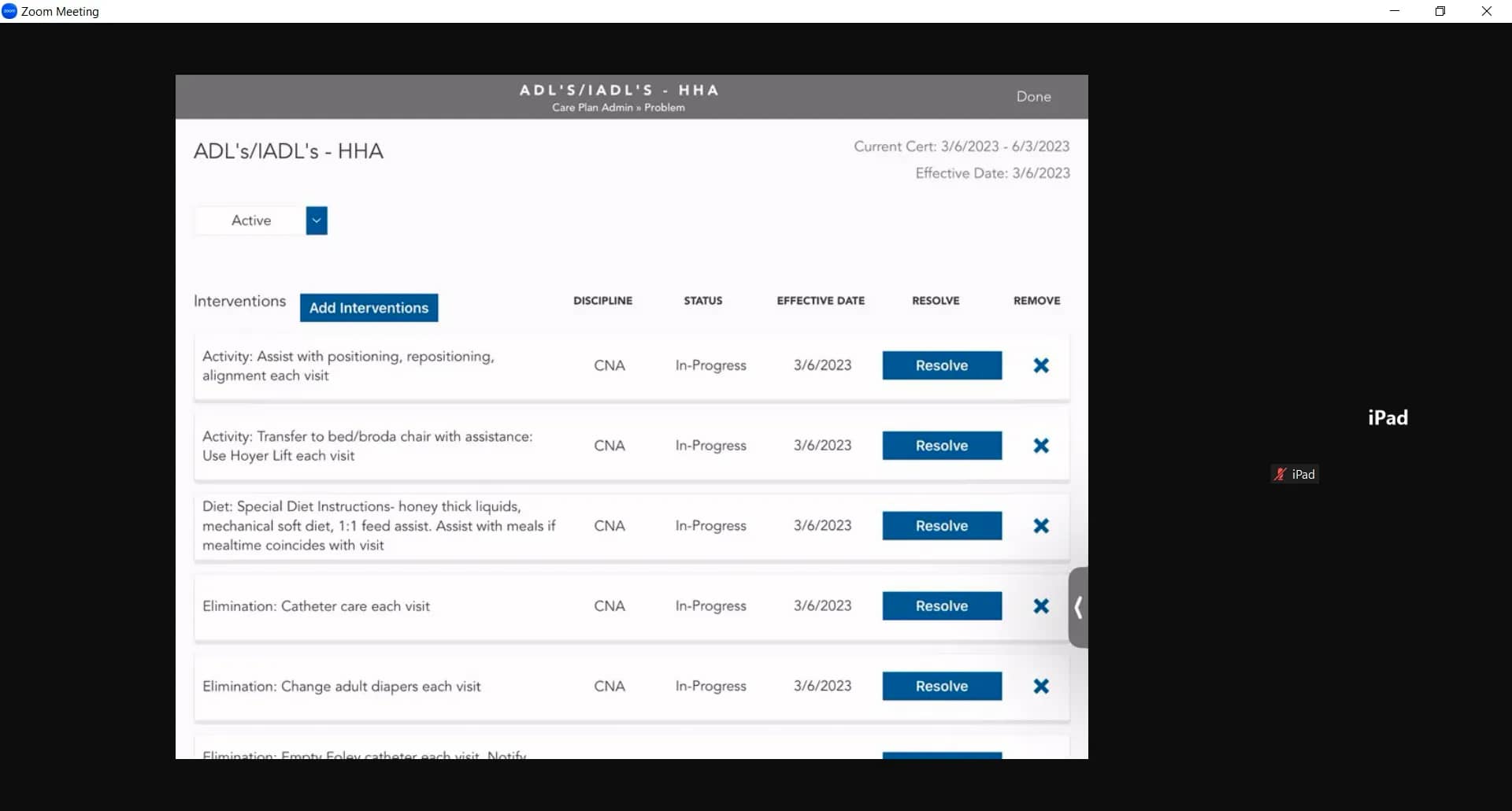 CNA Care Plan part 2- Adding Standard Interventions on Vimeo