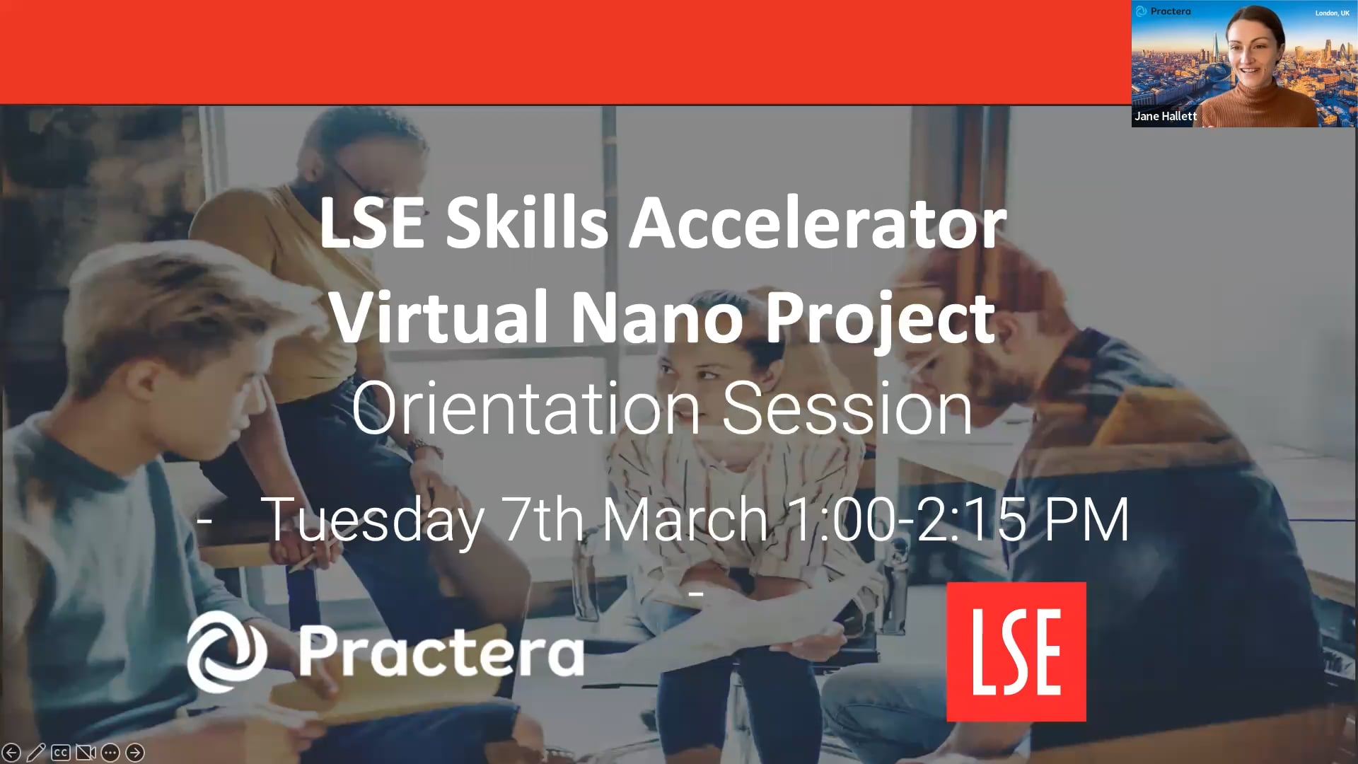 LSE Skills Accelerator Virtual Nano Project (March 2023)- Orientation