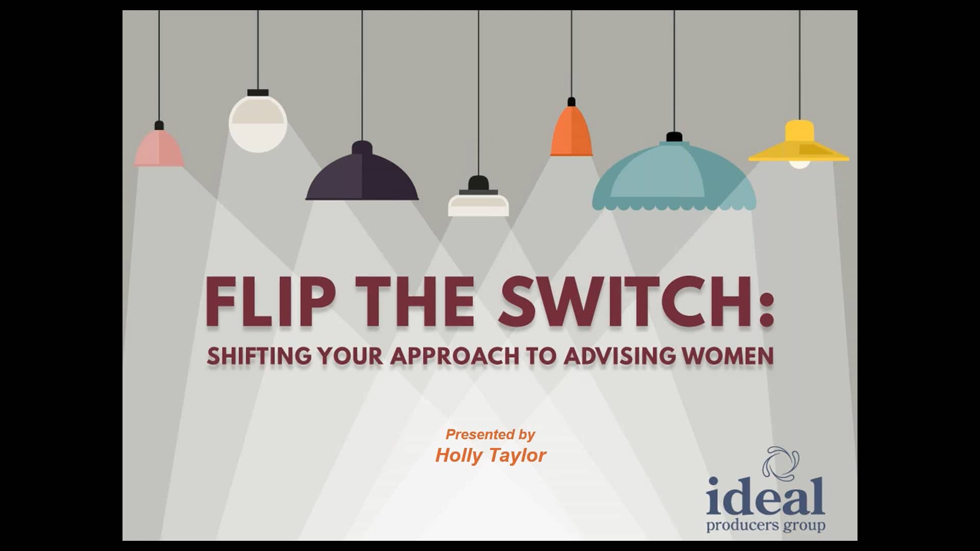Flip the Switch: Shifting Your Approach to Advising Women with Holly Taylor on Vimeo