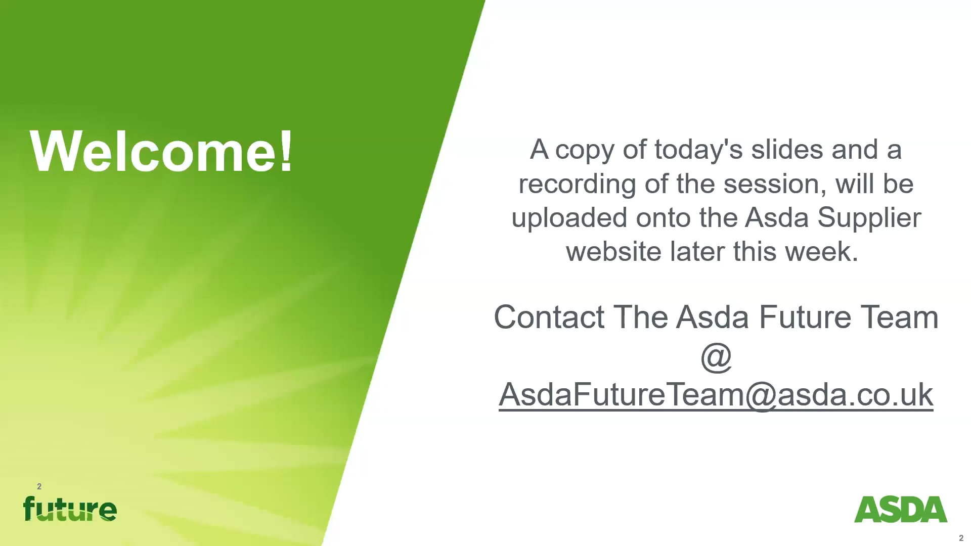 Asda Future Programme Supplier Update on Vimeo
