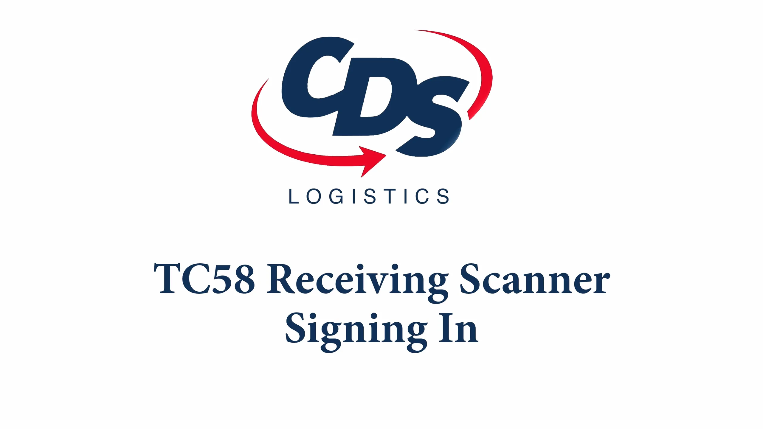 Signing Into TC58 Scanner