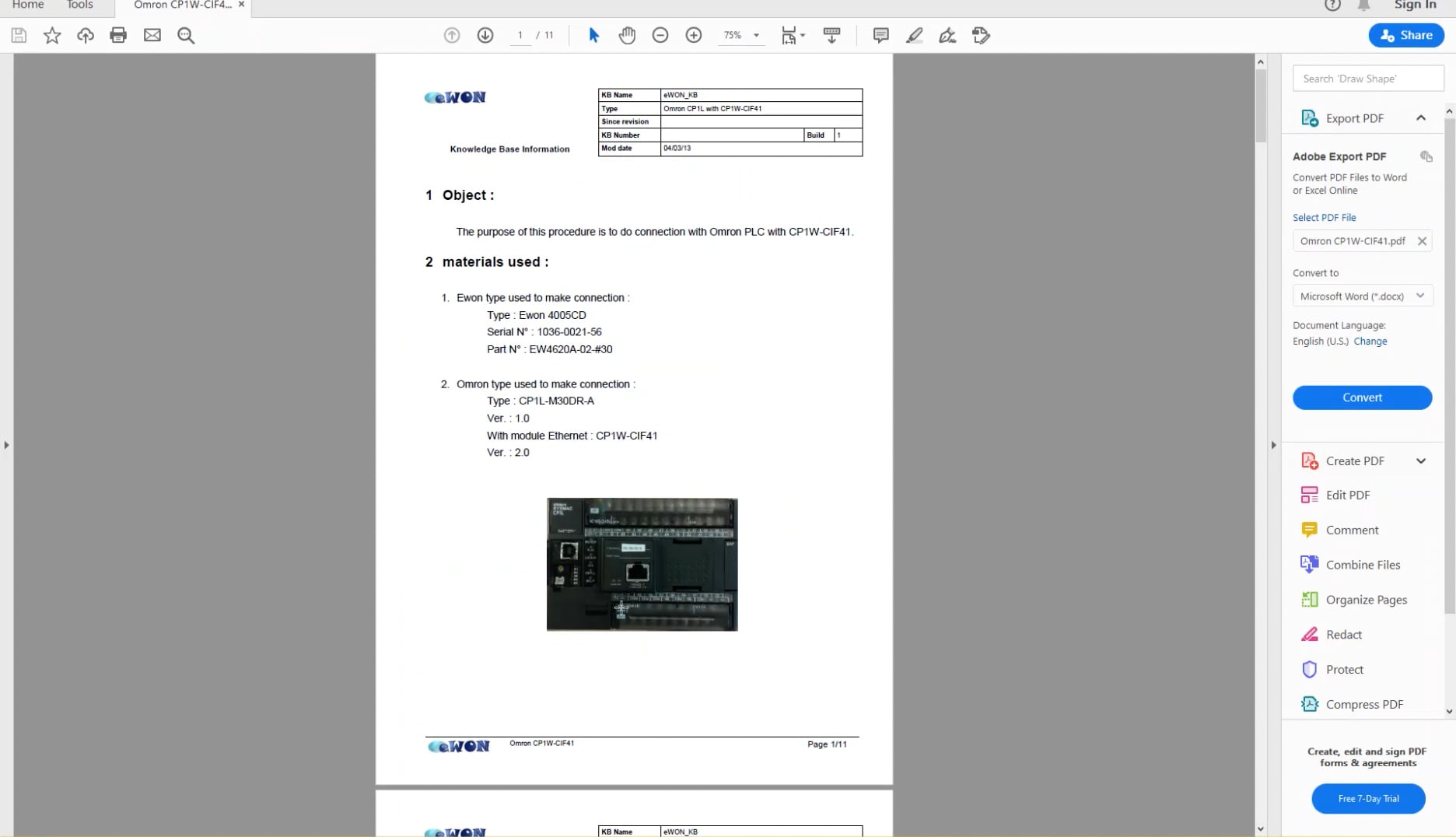 Ewon - Remote PLC Explained - RA_Omron_eth_CP1L_PLC_CIF41_Manual on Vimeo