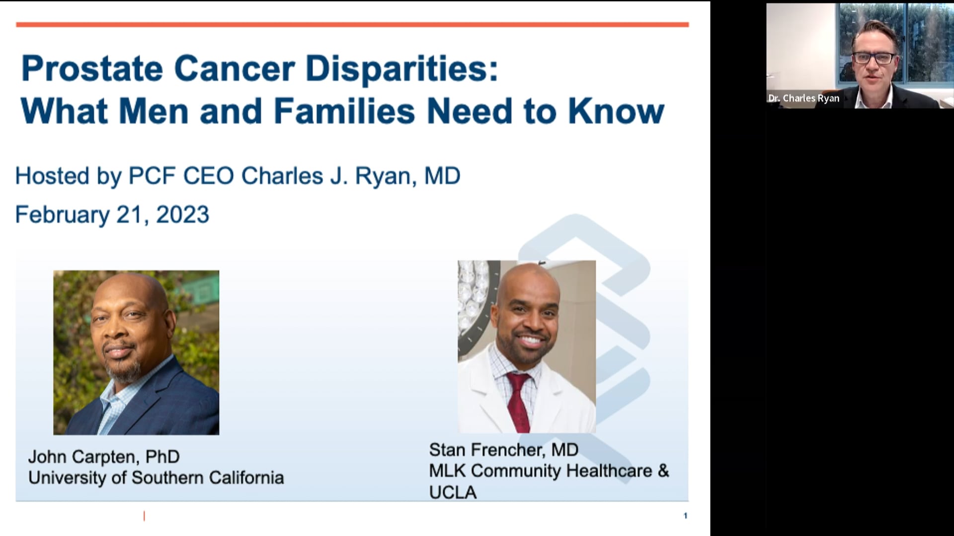 PCF Monthly Webinar Series- Prostate Cancer Disparities: What Men and ...