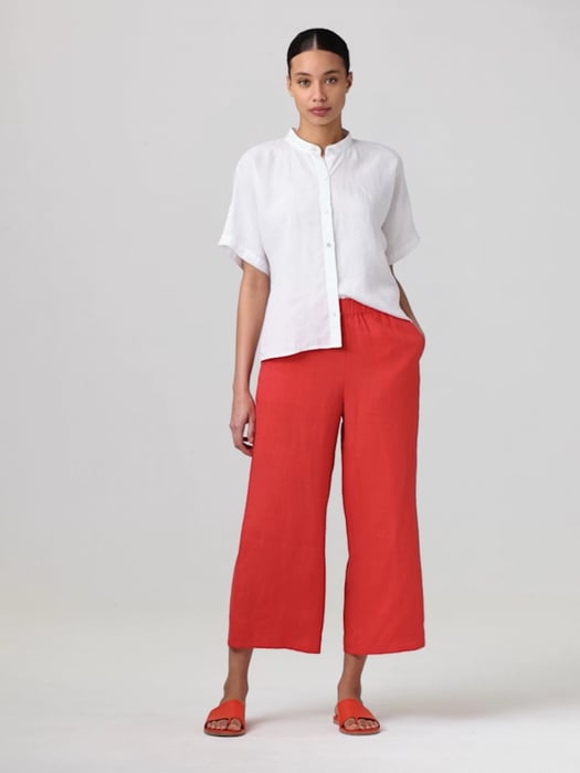 Garment-Dyed Organic Linen Wide-Leg Pant | EILEEN FISHER Garment-Dyed Organic Linen Wide-Leg Pant | EILEEN FISHER