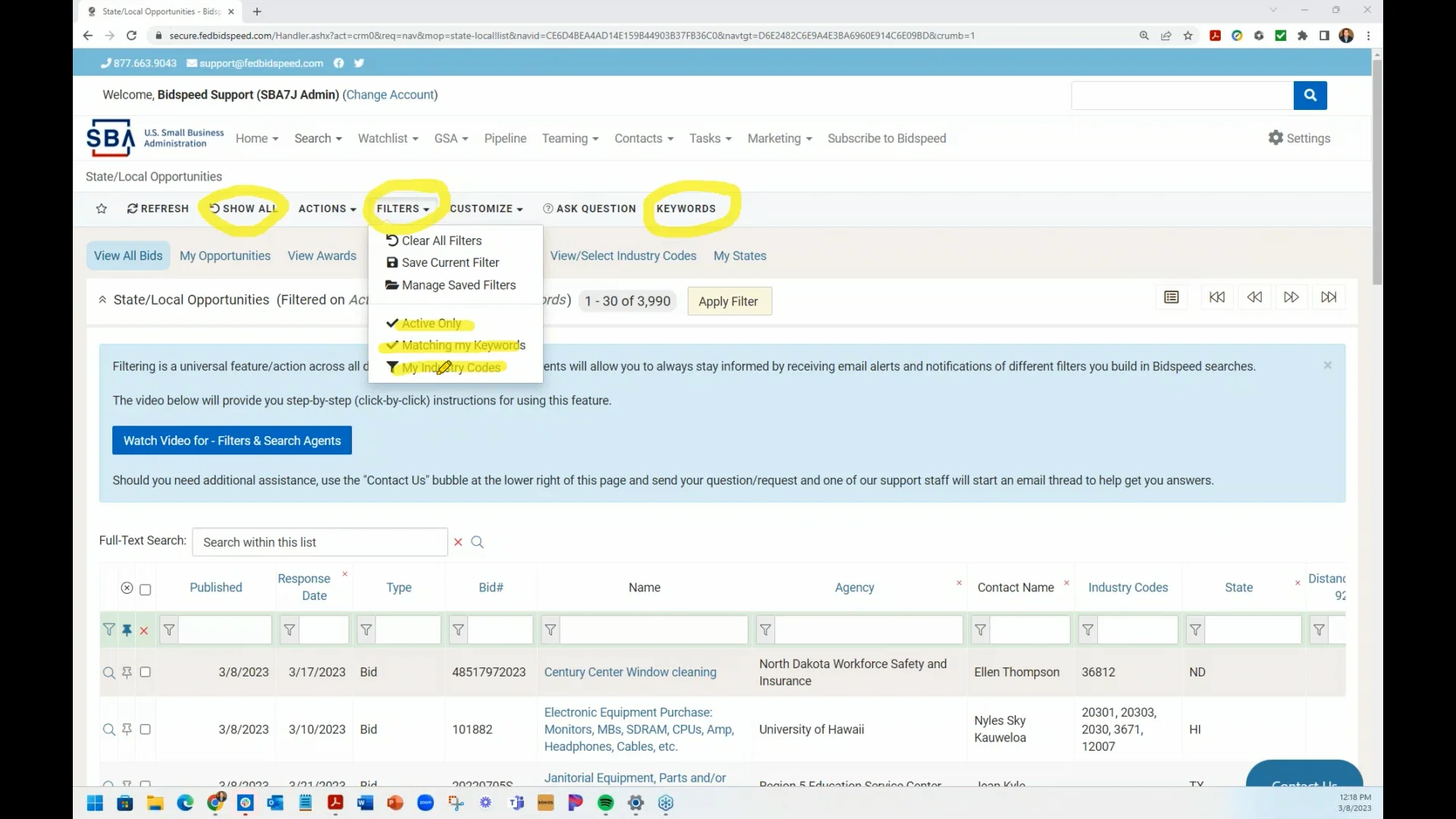 SBA7(j) State and Local Bid Opportunities Training: NEW Feature - Now ...