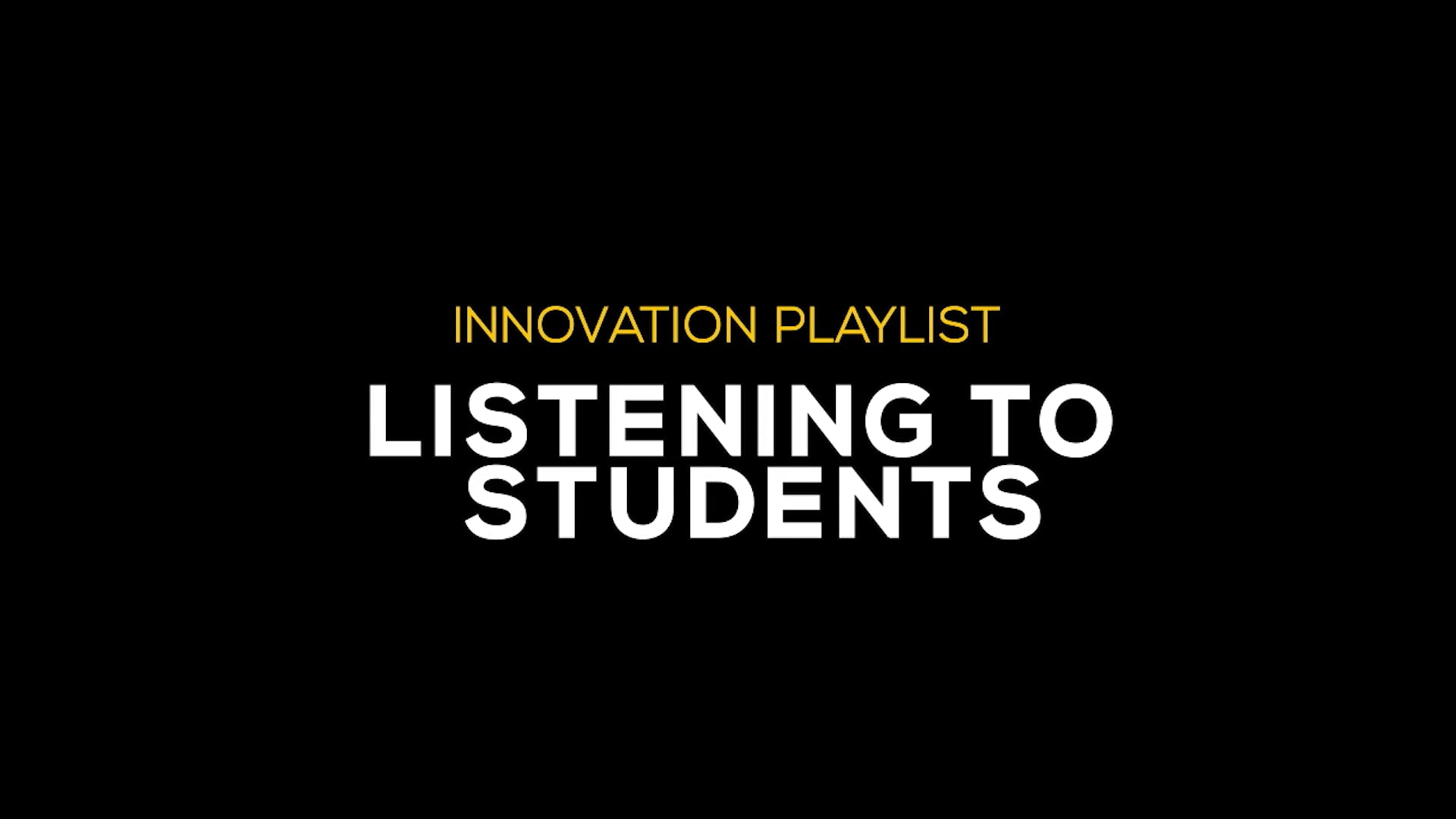 Listening To Students on Vimeo