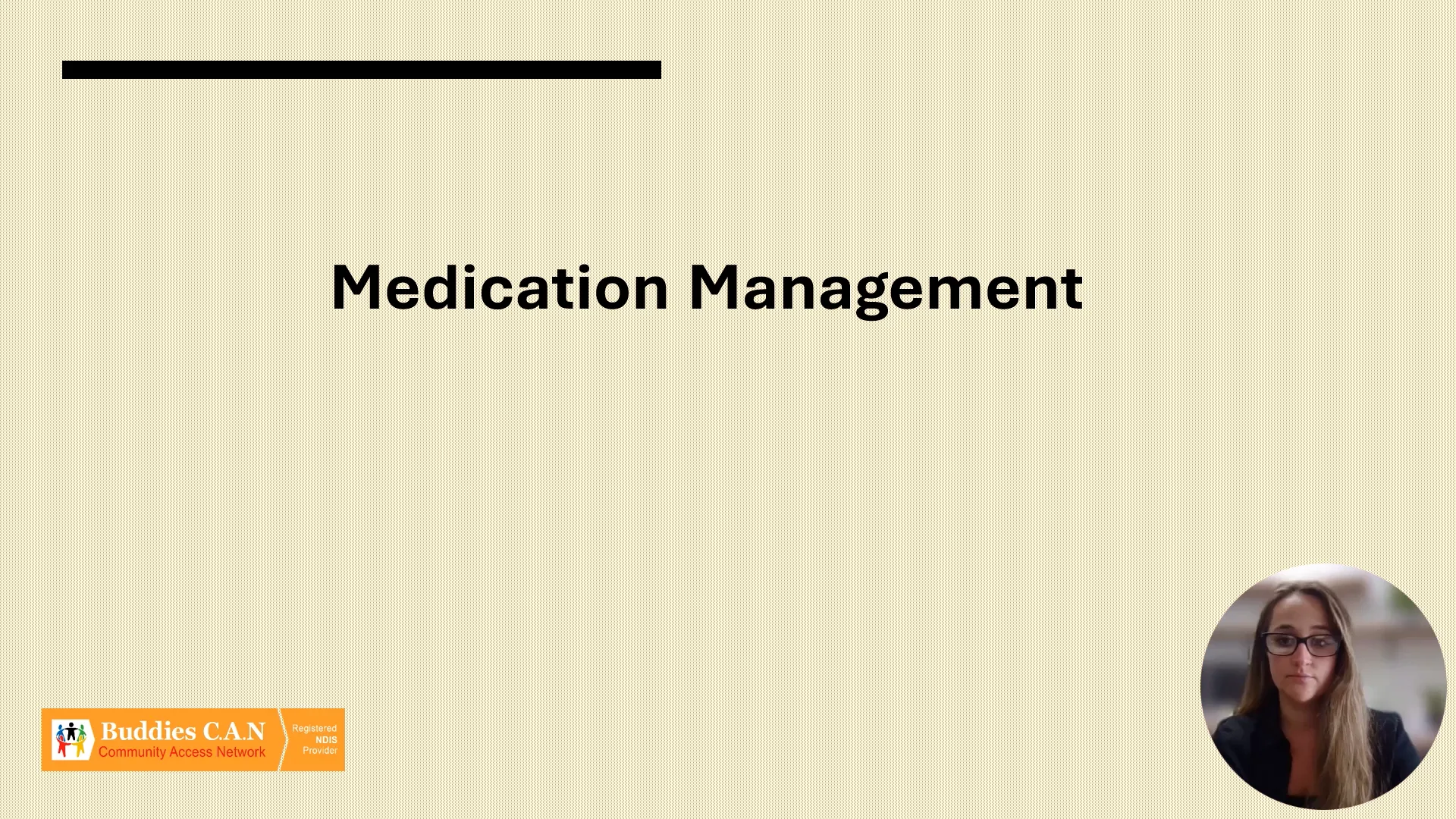 Medication Management slide on Vimeo