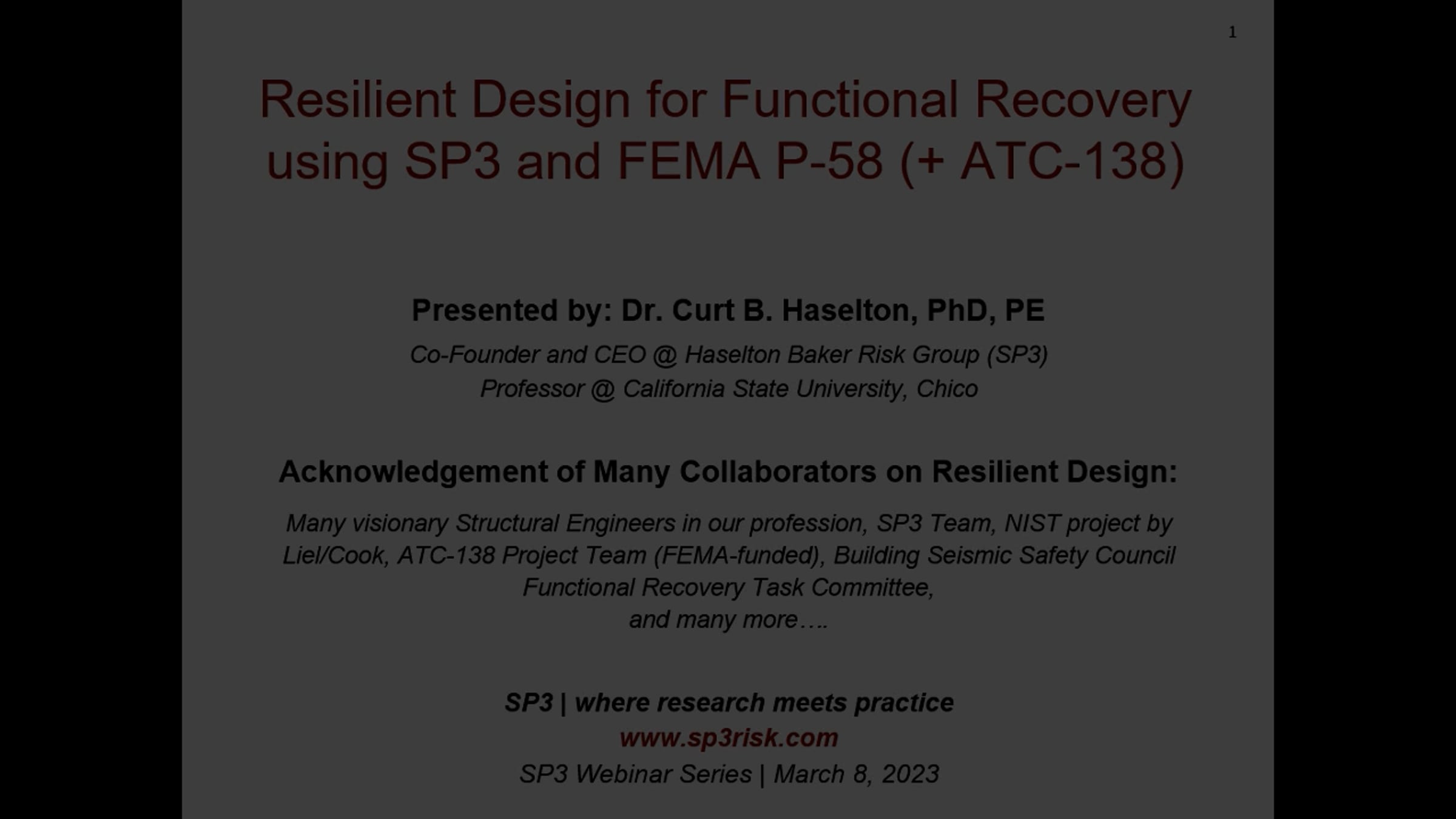 Webinar - Resilient Design for Functional Recovery using SP3 and ATC ...