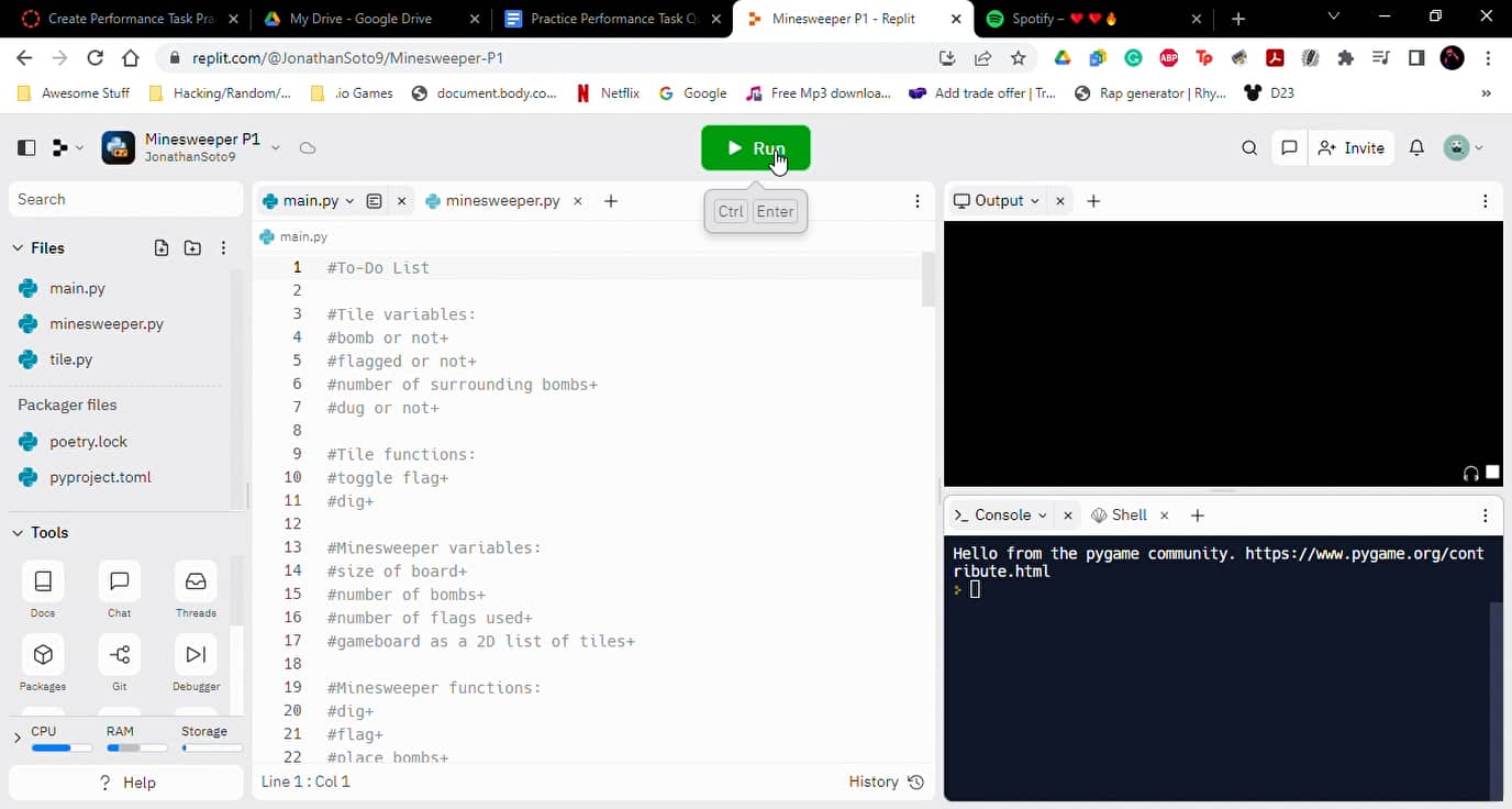 main.py - Minesweeper P1 - Replit - Google Chrome 2023-03-08 23-16-39.mp4 on Vimeo