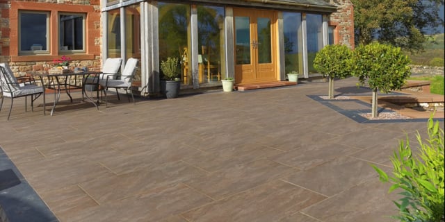 Pavestone - Pavestone Dolomite Sunset Porcelain Patio Paving on Vimeo