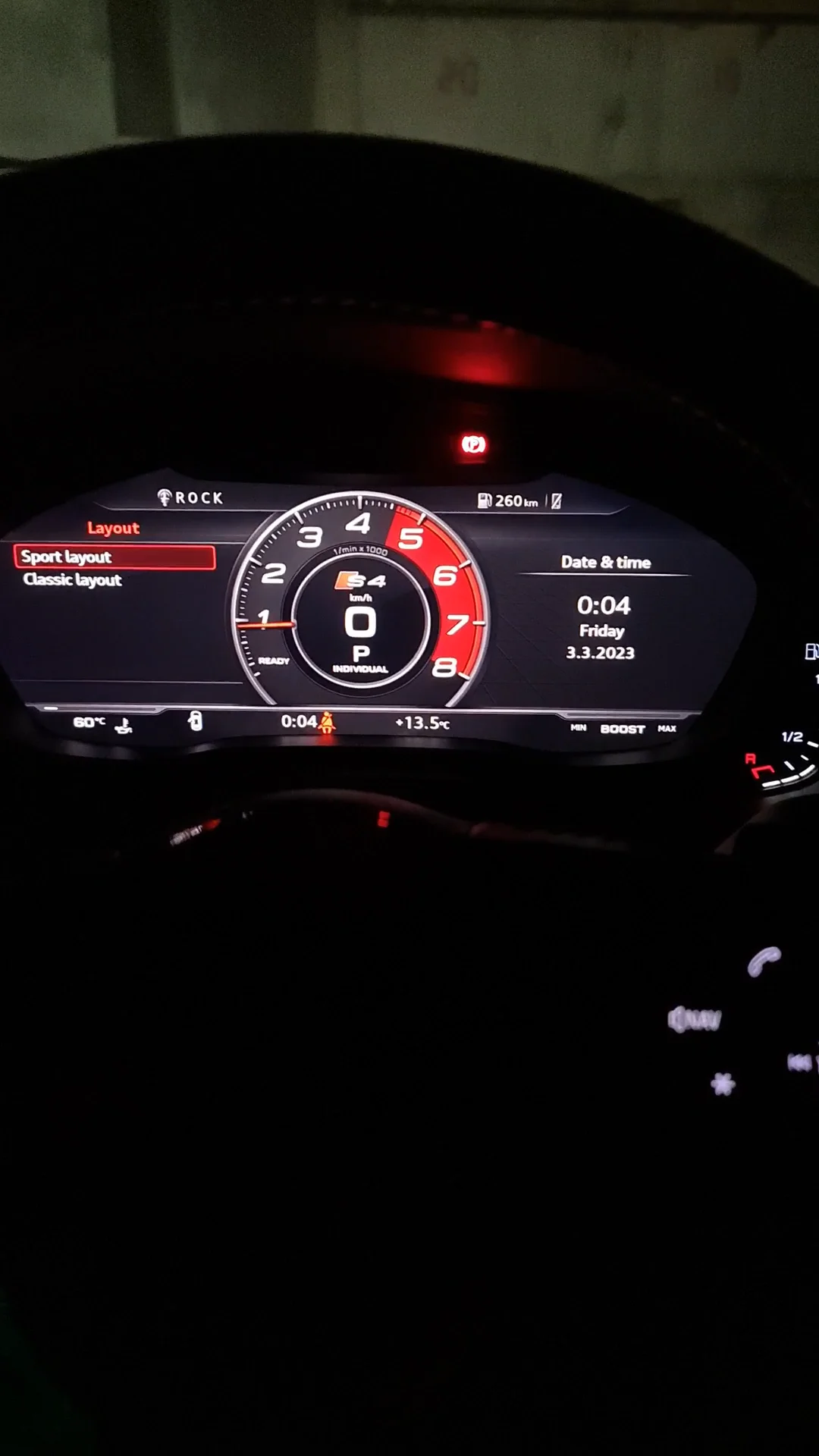 Audi Sport Layout Activation in AUDI A4 Virtual Cockpit on Vimeo