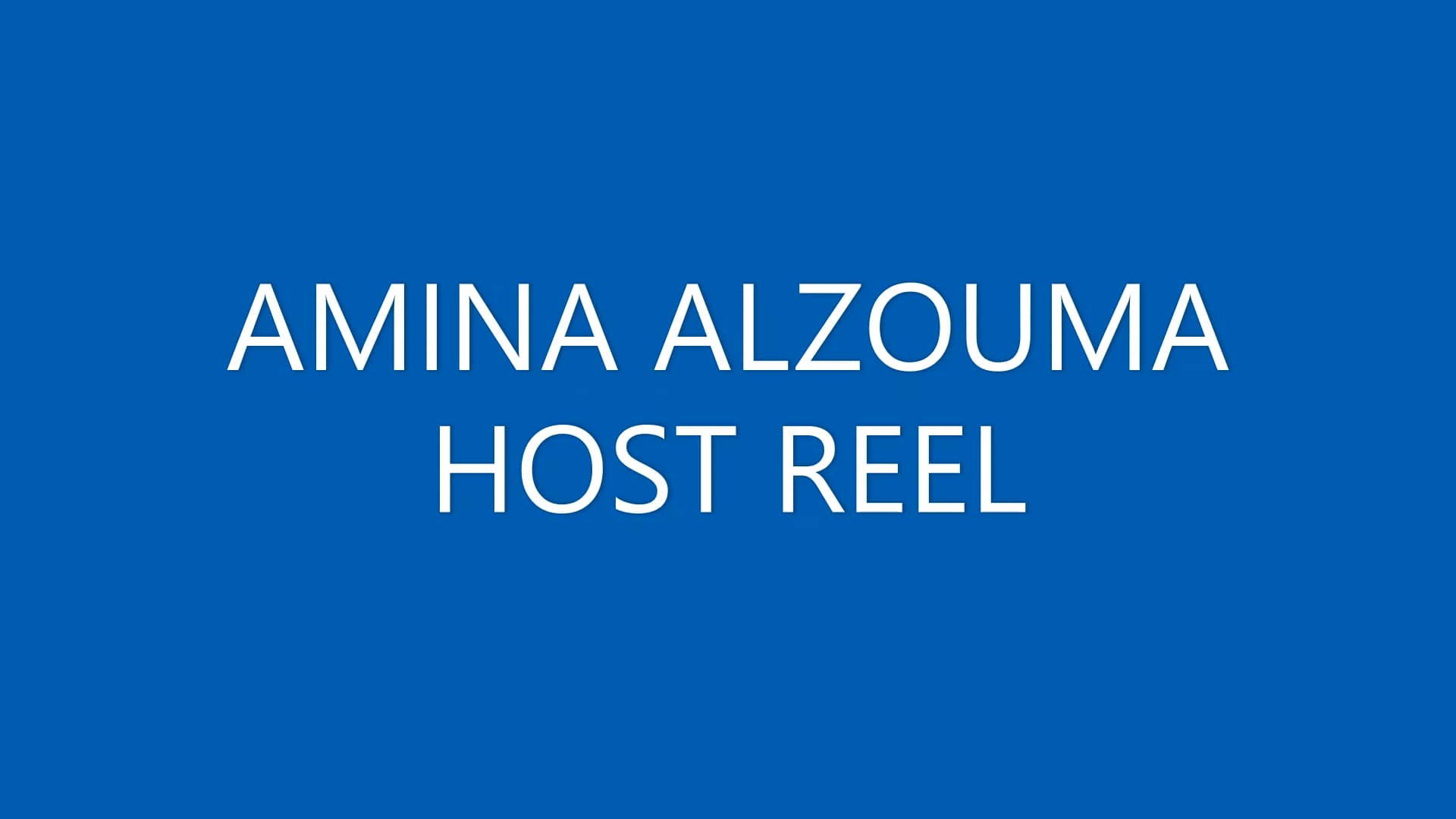 Amina Alzouma Hosting Reel.mp4 on Vimeo