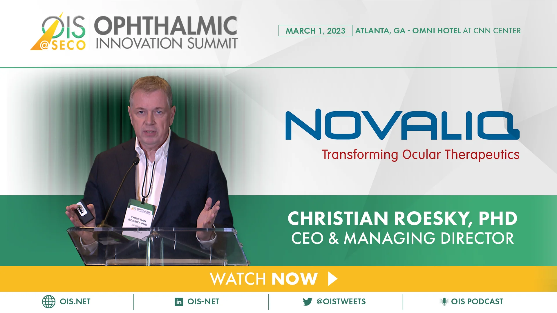 Novaliq - Christian Roesky, PhD, CEO & Managing Director