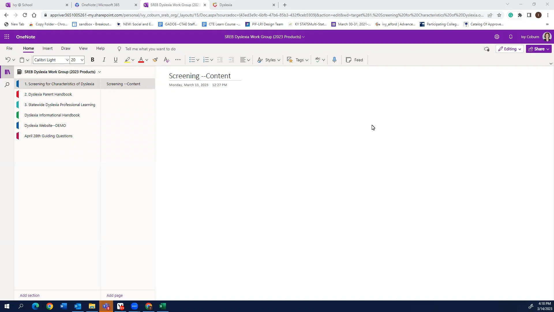 Dyslexia One Note Notebook Overview on Vimeo