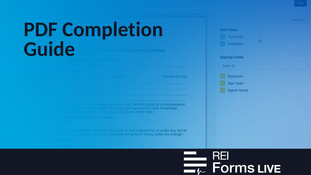 REI Forms Live | PDF Completion Guide on Vimeo