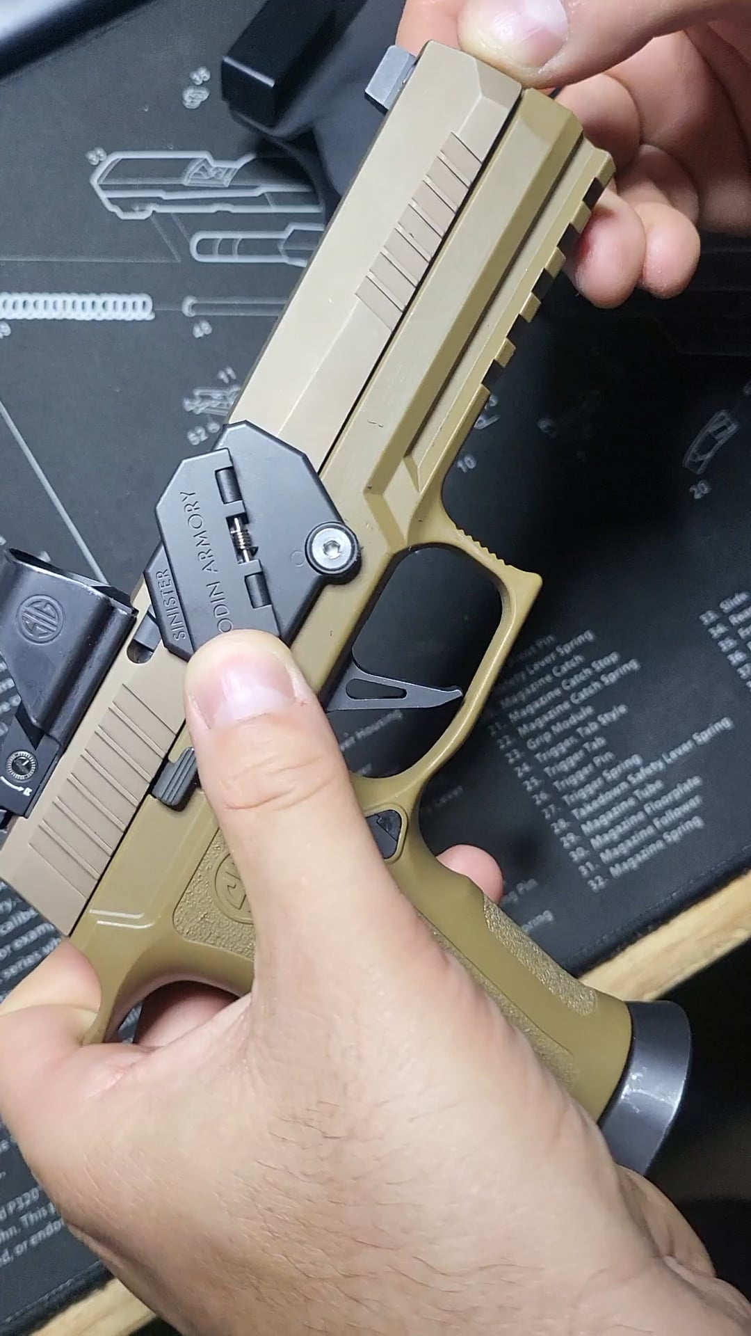 ODIN ARMORY P320 Left Handed "Sinister" Folding Thumb Rest | Videos ...