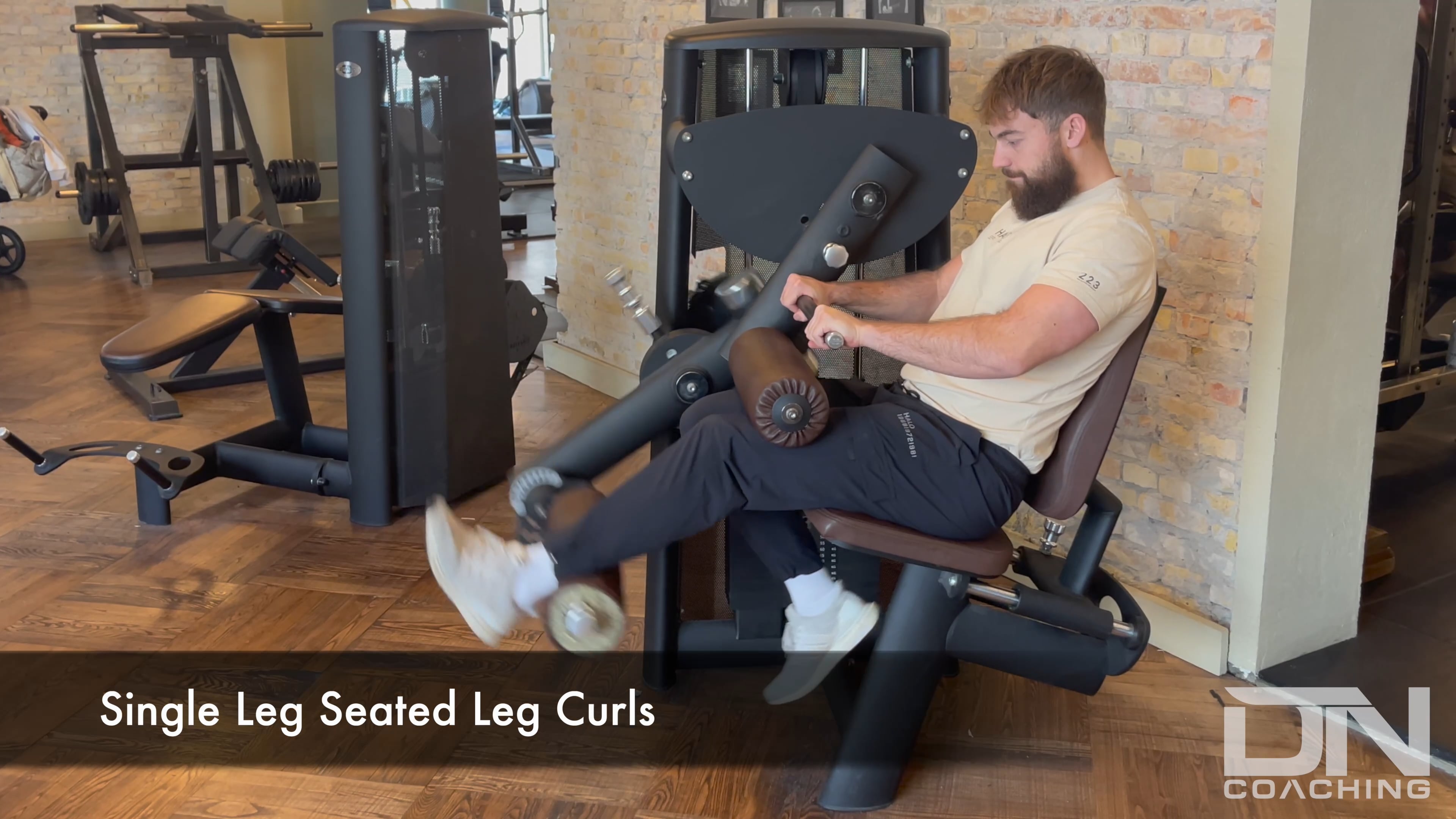 Single Leg Seated Leg Curls on Vimeo