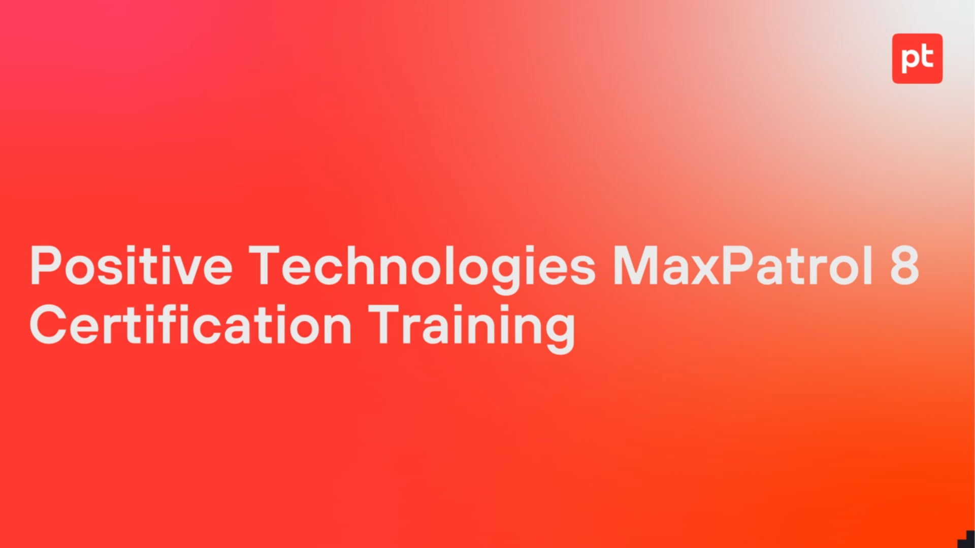 Positive Technologies MaxPatrol 8 Certification Training on Vimeo