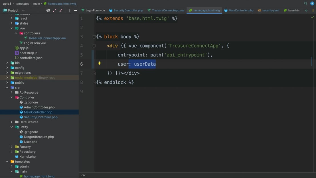 Passing Values To Stimulus Api Platform 3 Part 2 Security For Your Treasures Symfonycasts 7382