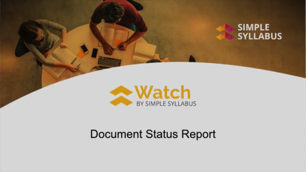 Document Status Report