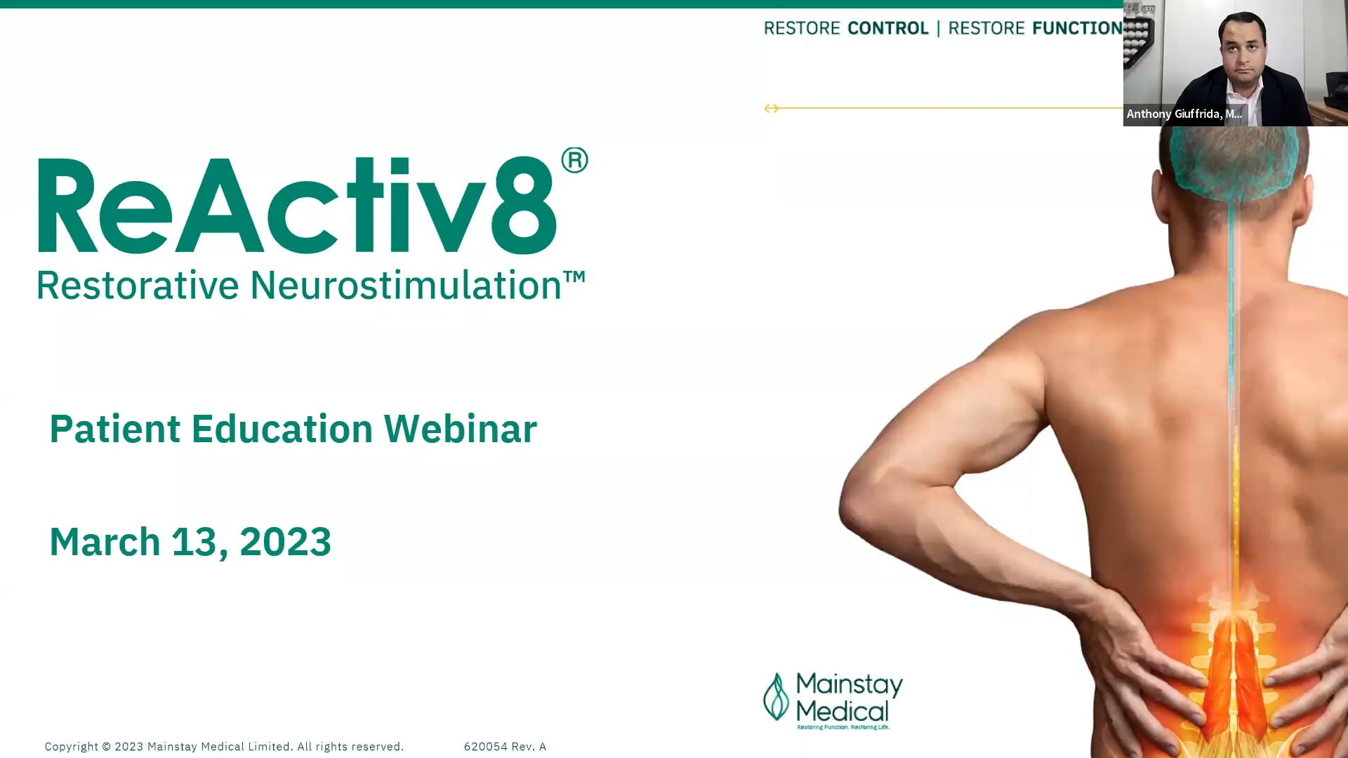 ReActiv8 Patient Education Webinar - March 2023 (Dr. Giuffrida & Dr ...