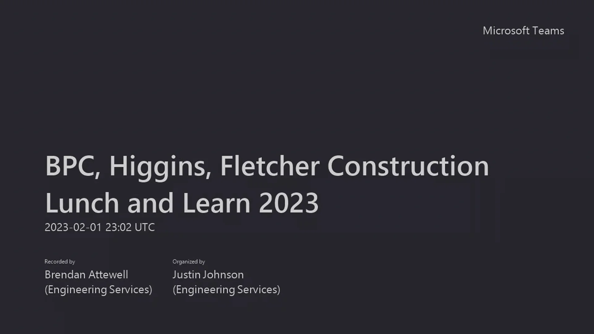 BPC, Higgins, Fletcher Construction Lunch and Learn 2023-20230202 ...