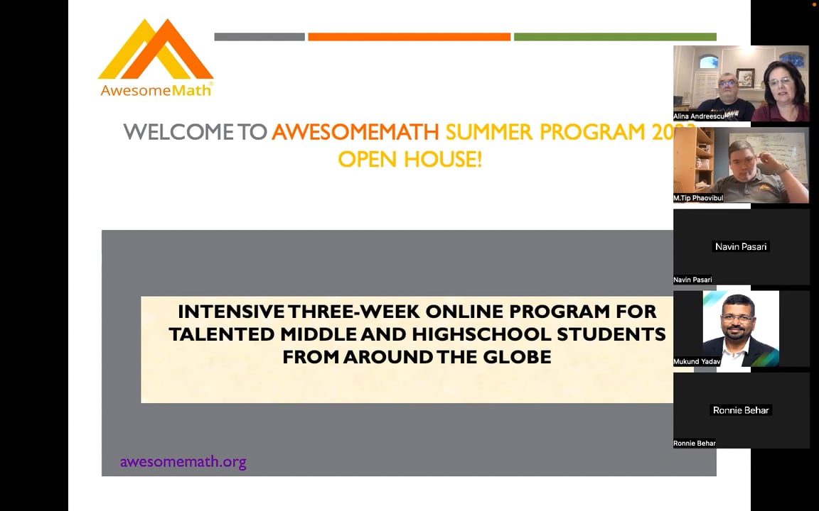 AwesomeMath Summer Program 2023 Open House on Vimeo