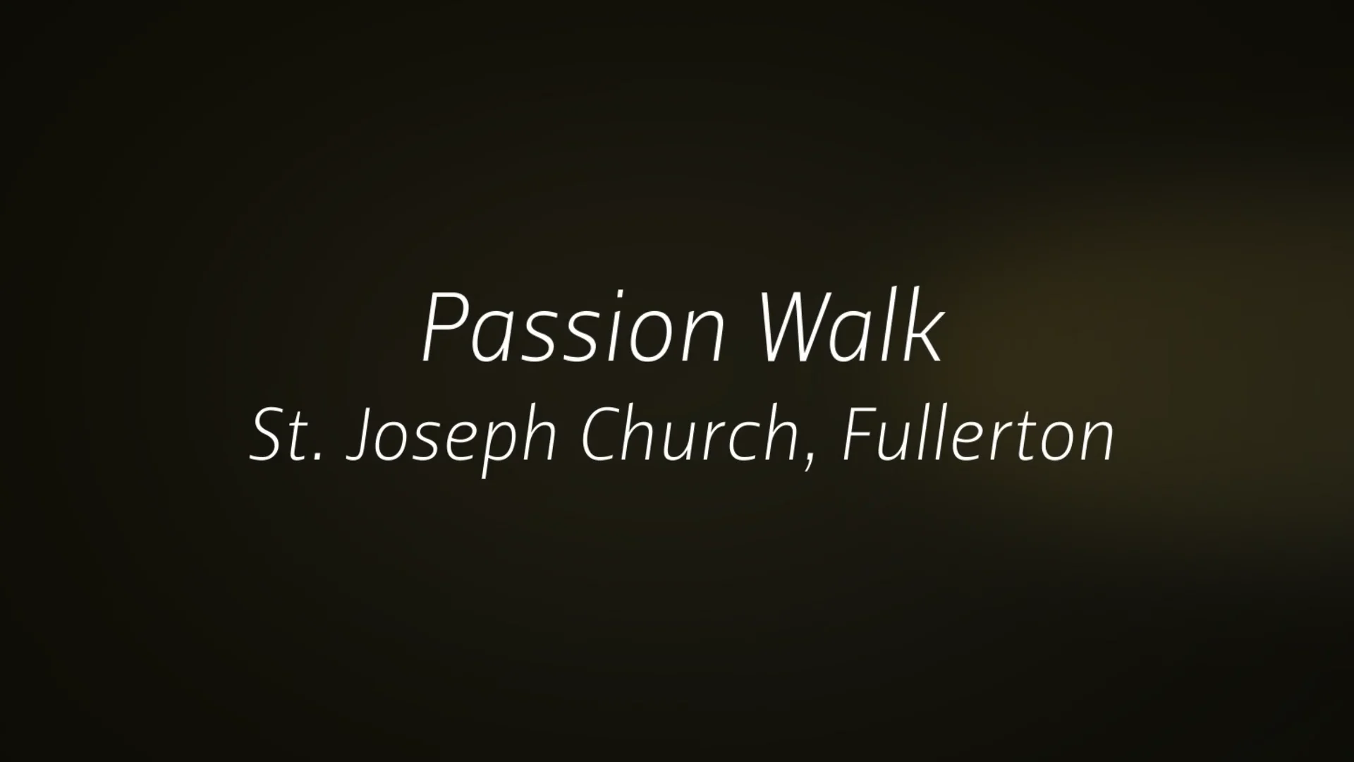 Passion Walk at St. Joseph