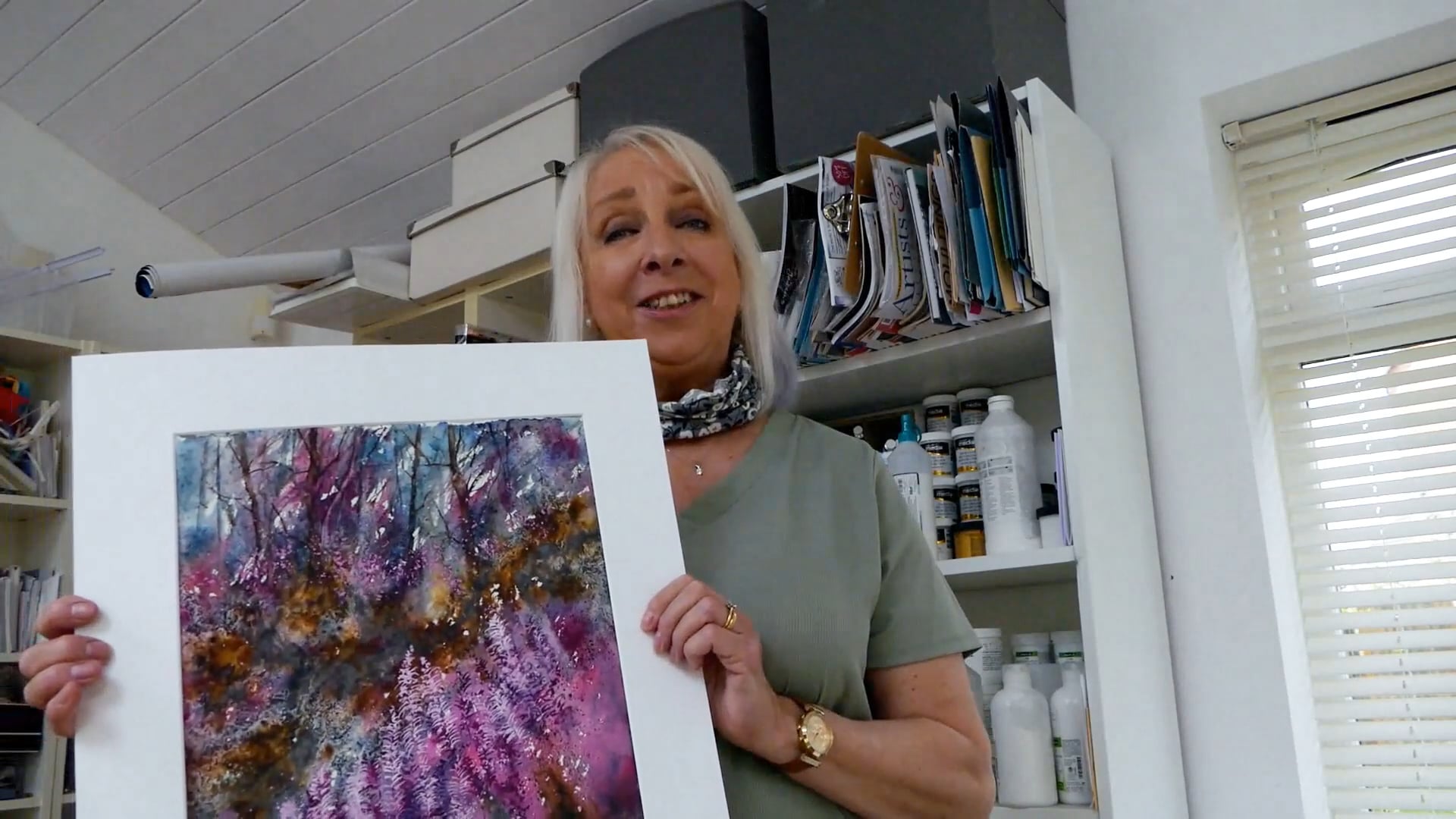 Watch Jane Betteridge Willowherb instuctional watercolour workshop ...
