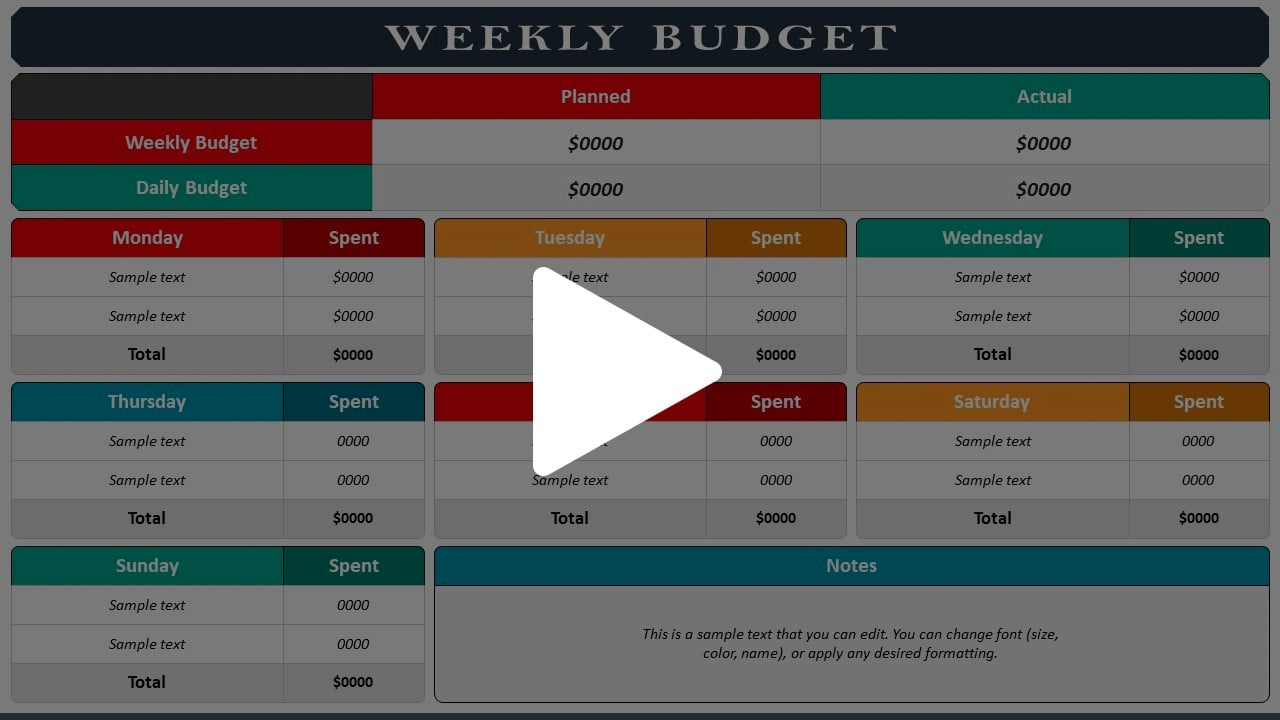 Weekly Budget Animated Presentation - SketchBubble on Vimeo