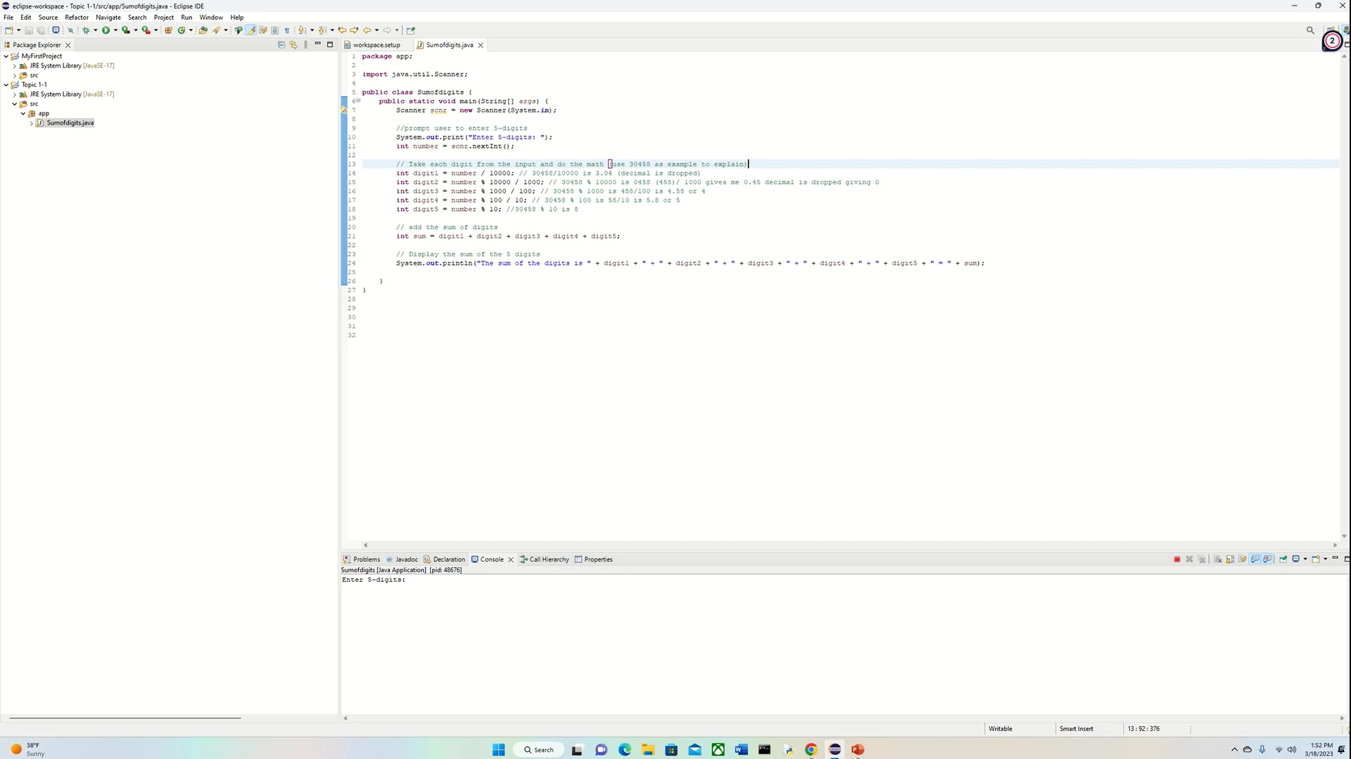 CST-105 Topic 1 Exercise 1 on Vimeo
