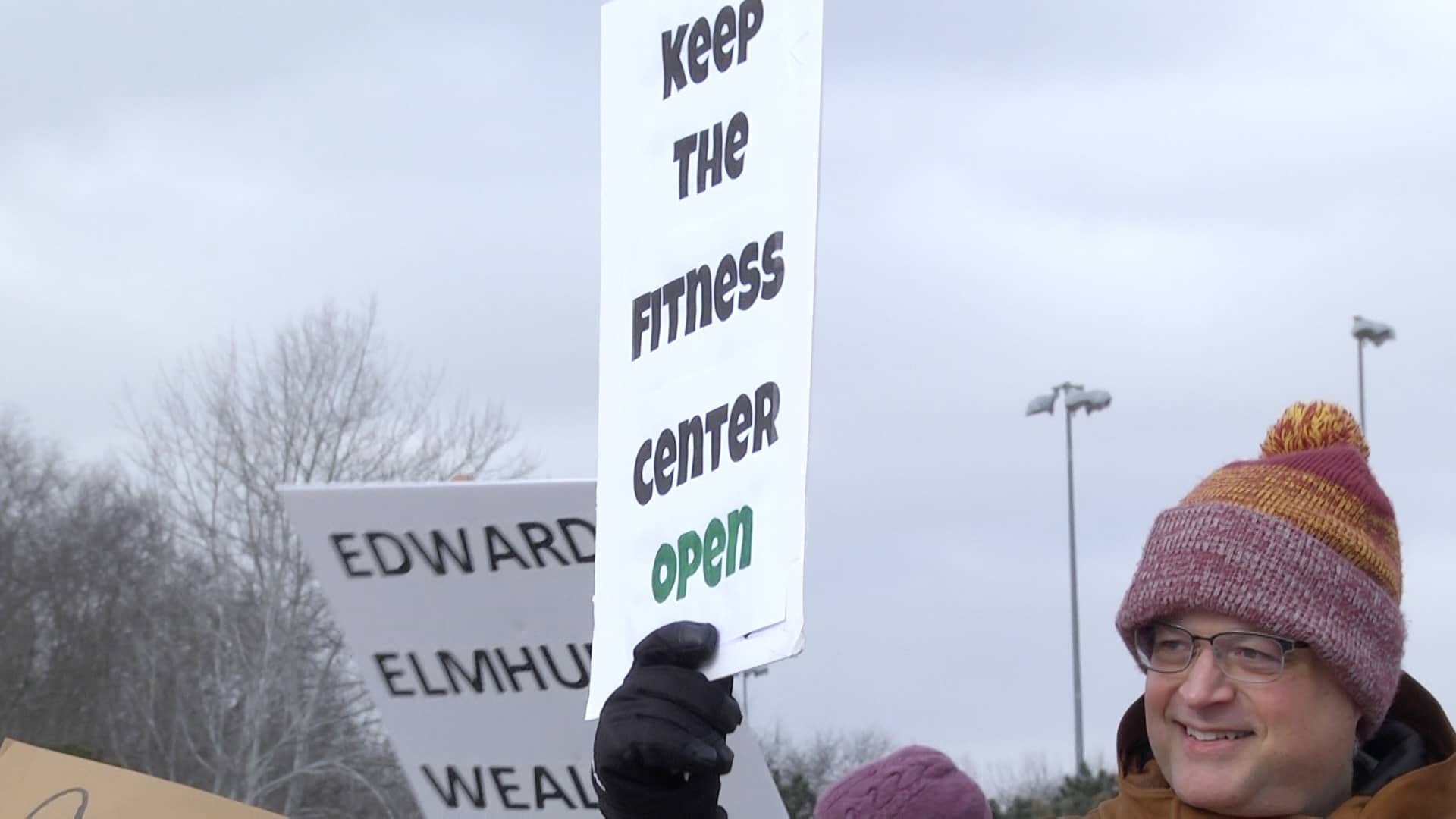 Members protest Naperville Edward-Elmhurst Fitness Center closure on Vimeo