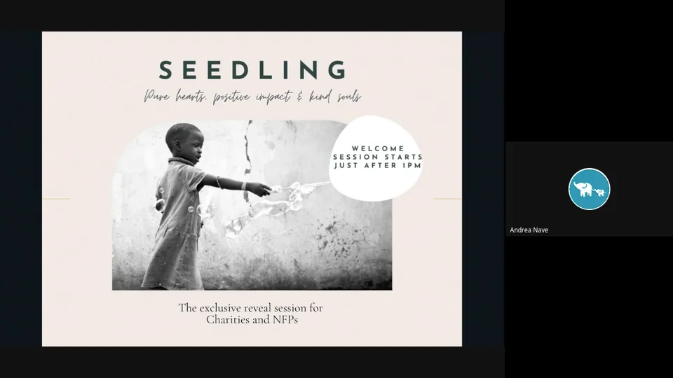 Charities and NFPs Seedling Giving Webinar on Vimeo
