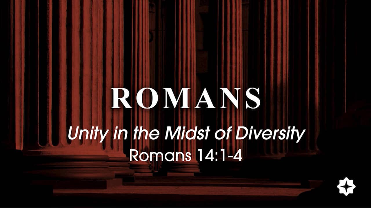 Unity in the Midst of Diversity - Romans 14:1-4 on Vimeo