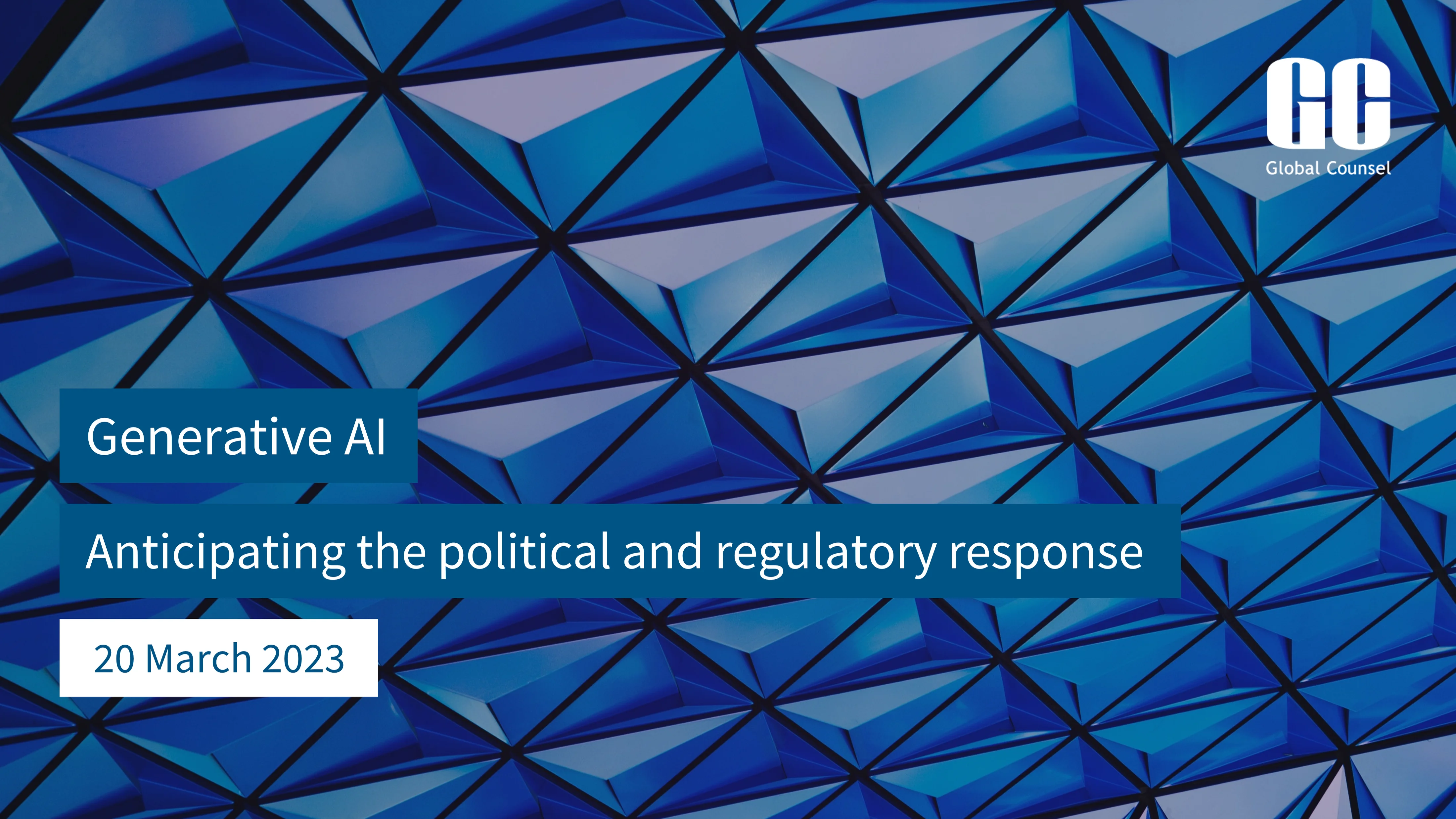Generative AI: anticipating the political and regulatory response
