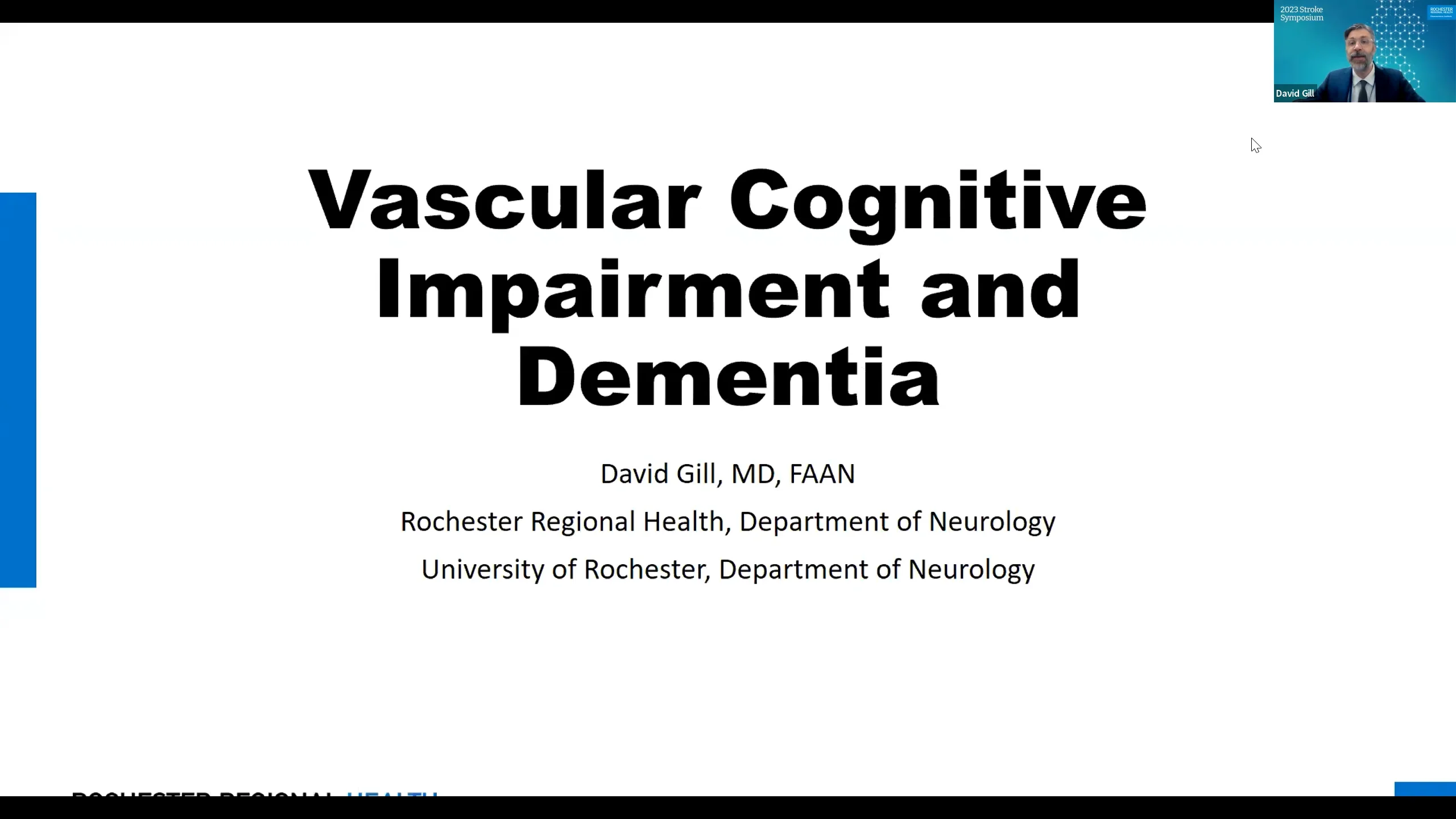 8. Vascular Cognitive Impairment and Dementia- David Gill, MD, FANN on ...