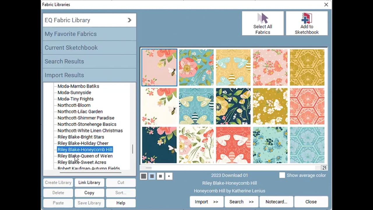 Digital Fabric Stash | Products | The Electric Quilt Company