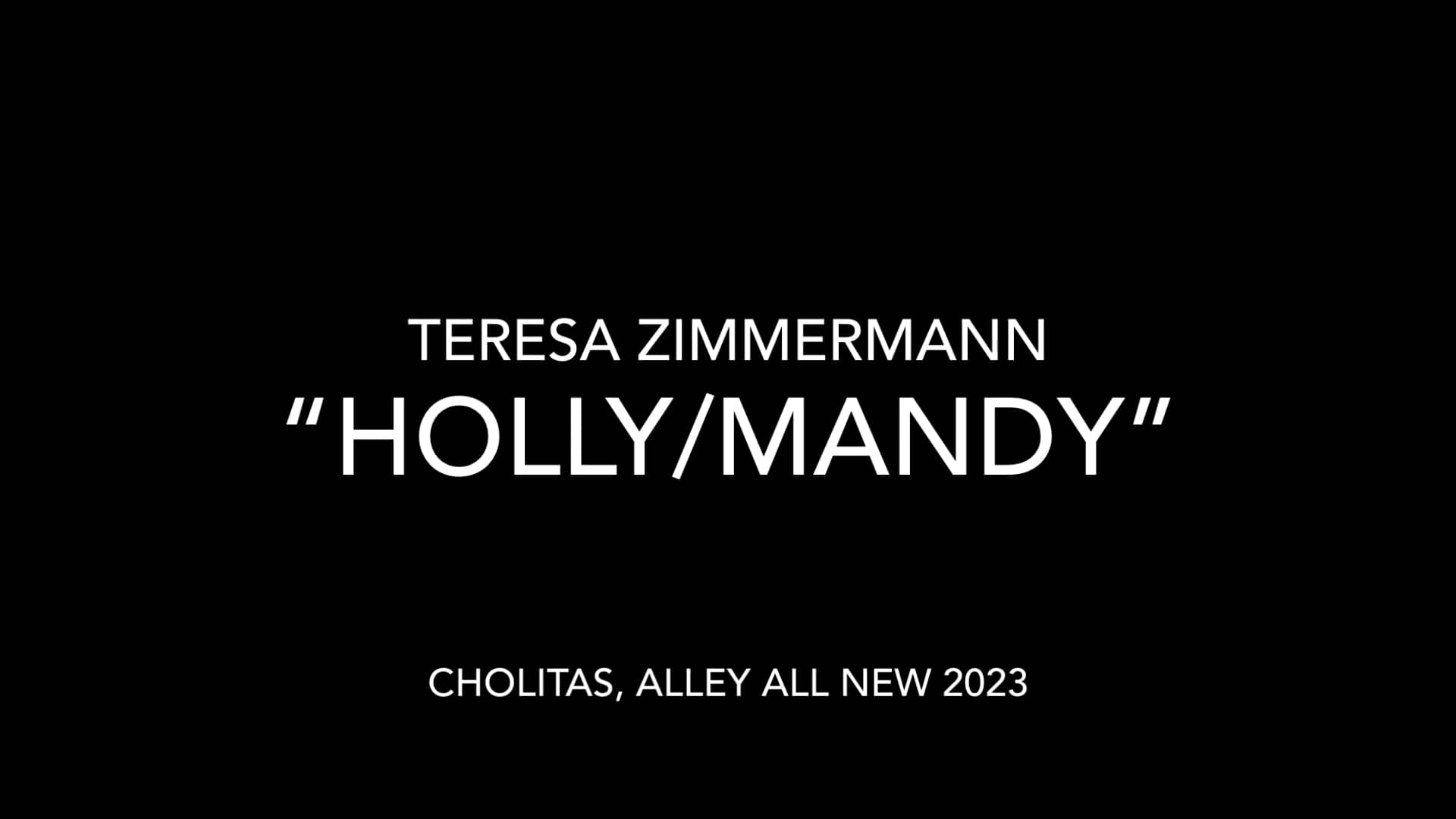 Teresa Zimmermann, Audition for Cholita - “Mandy” on Vimeo