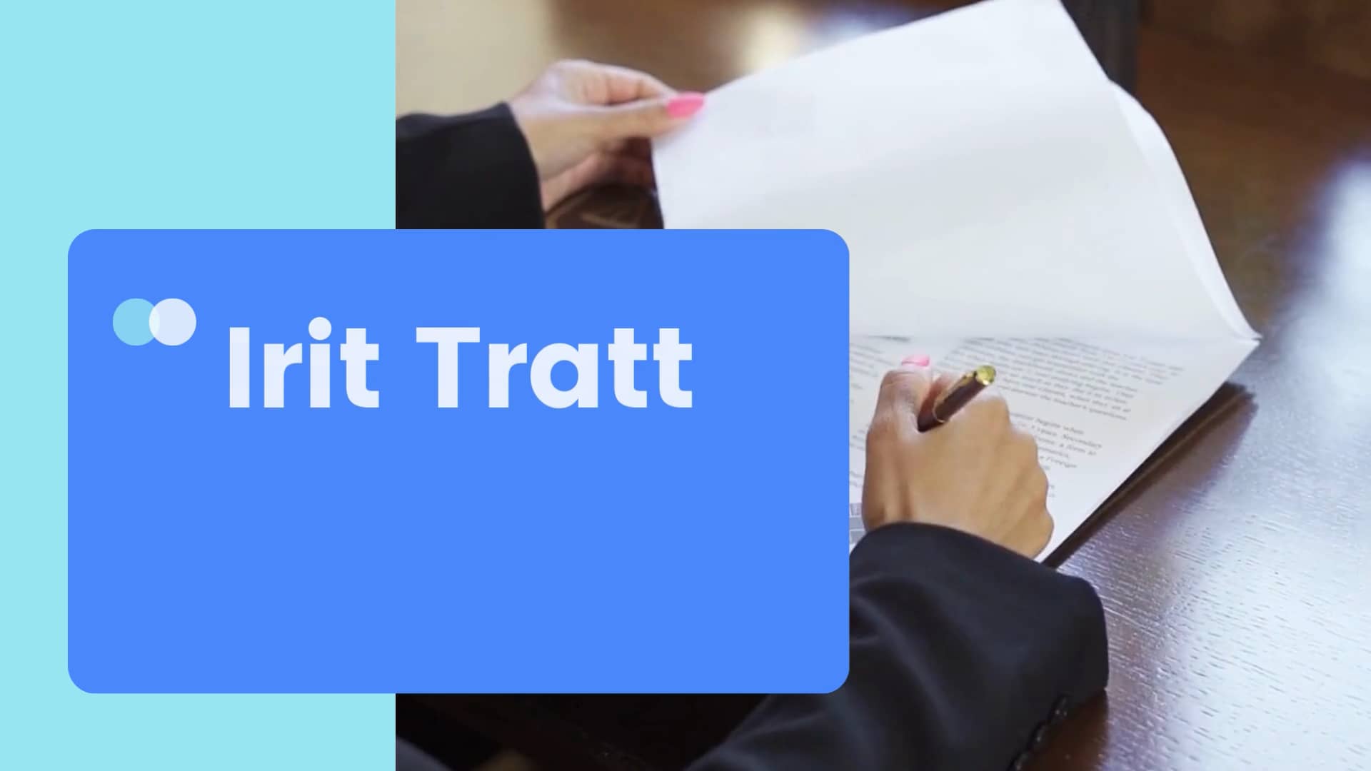 Irit Tratt - A Legislative Assistant on Vimeo