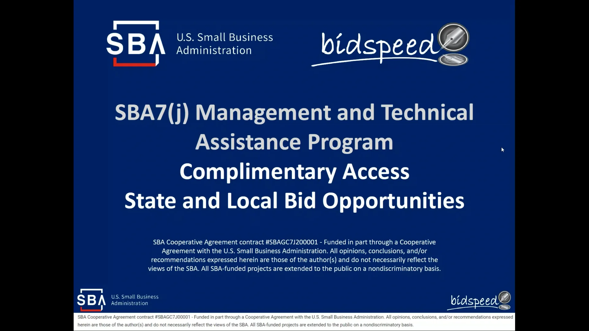 SBA7(j) State and Local Bid Opportunities Training: NEW Feature - Now ...