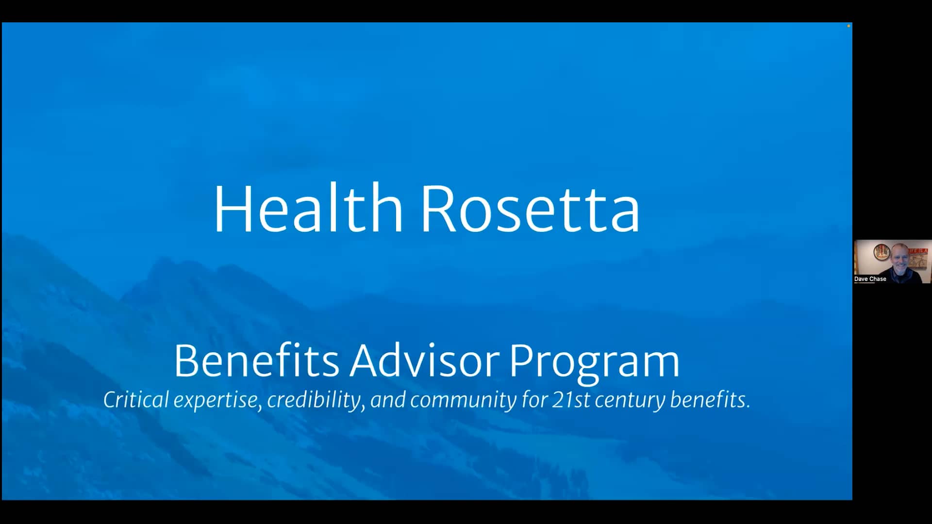 Health Rosetta Advisor Program Introductory Webinar (2023) on Vimeo