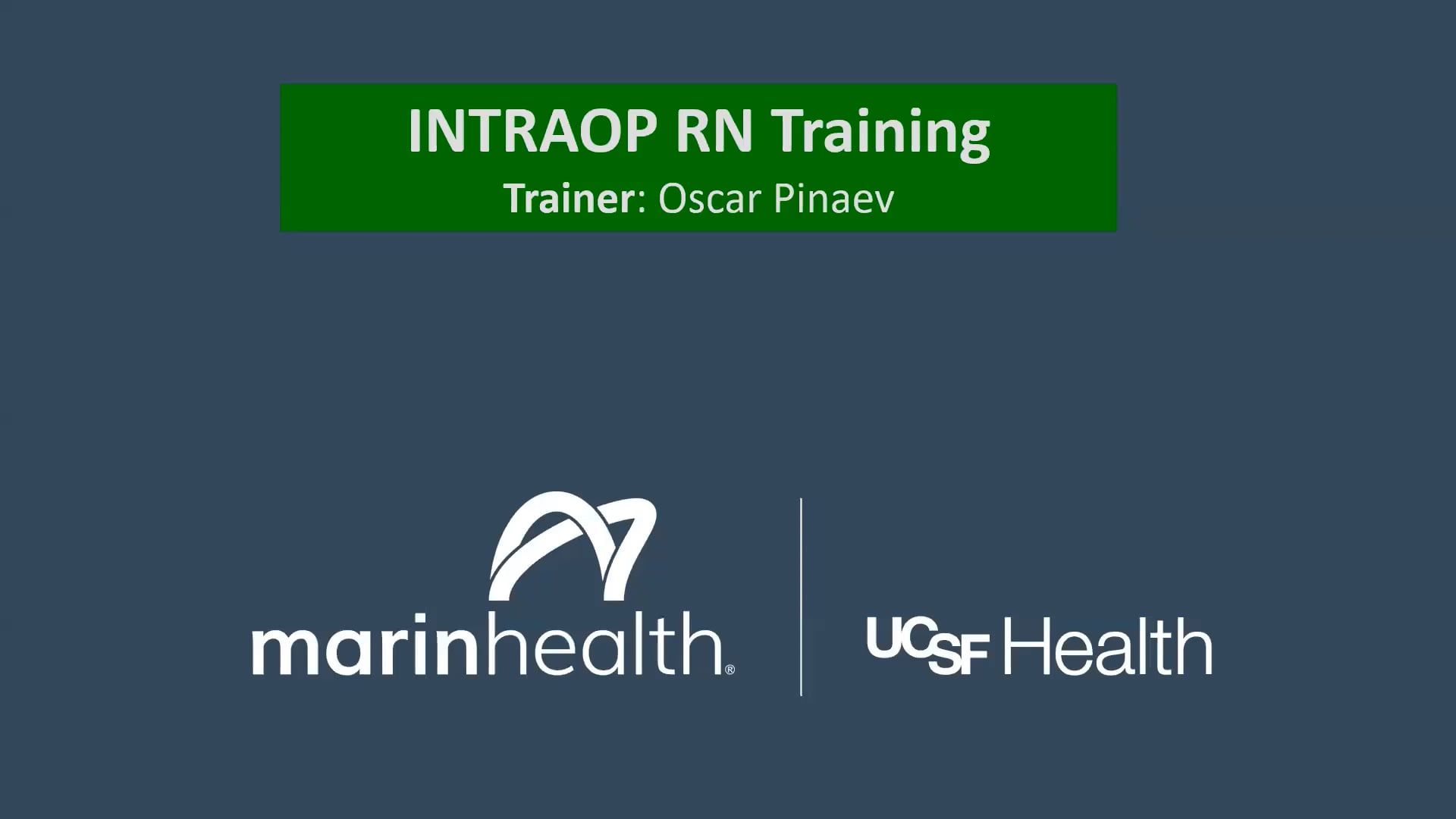 OPT INTRAOP RN on Vimeo