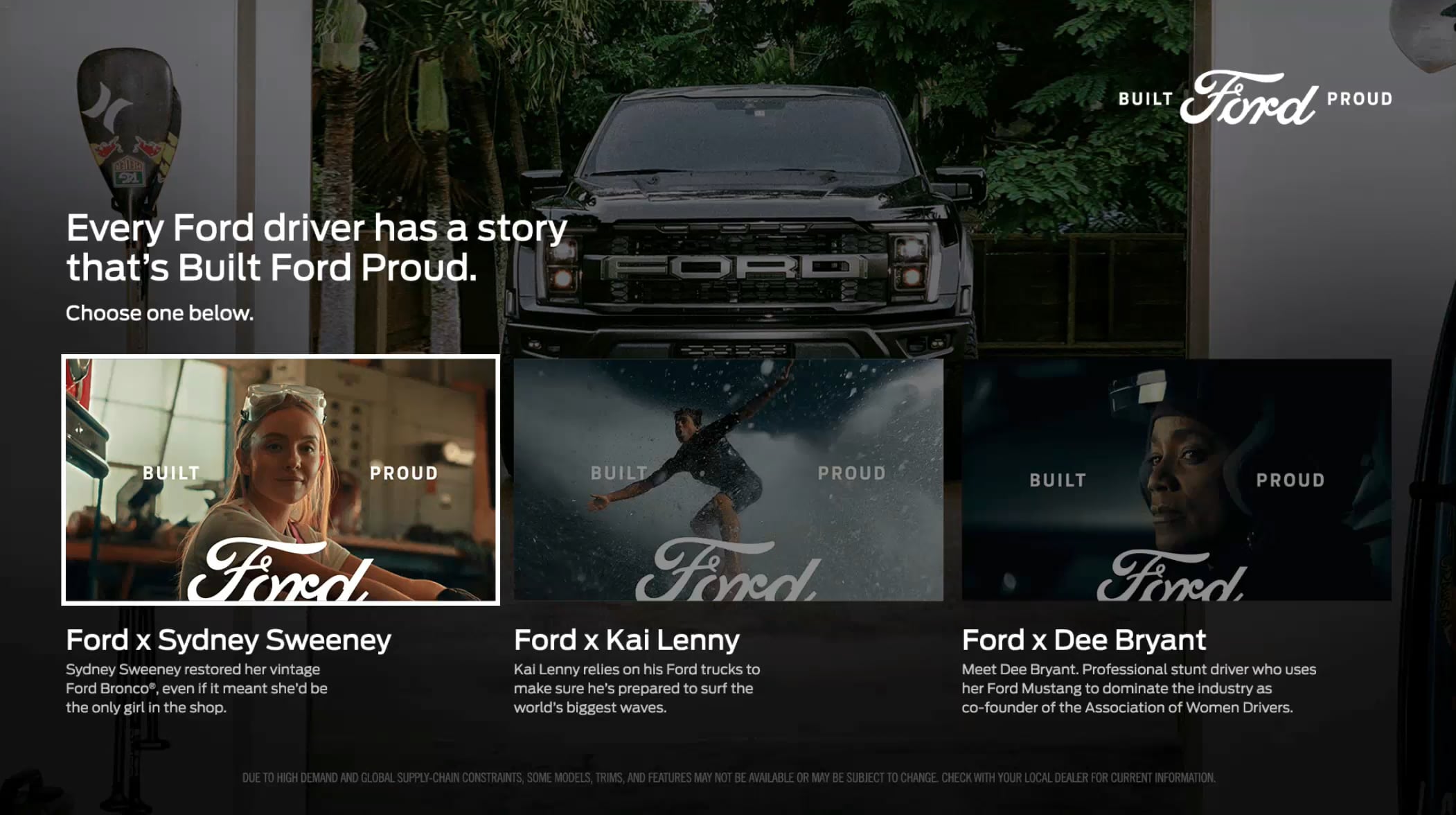 Auto - Ford - Built Ford Proud - Q1 2023 (Max Selector) - Kai Lenny on ...